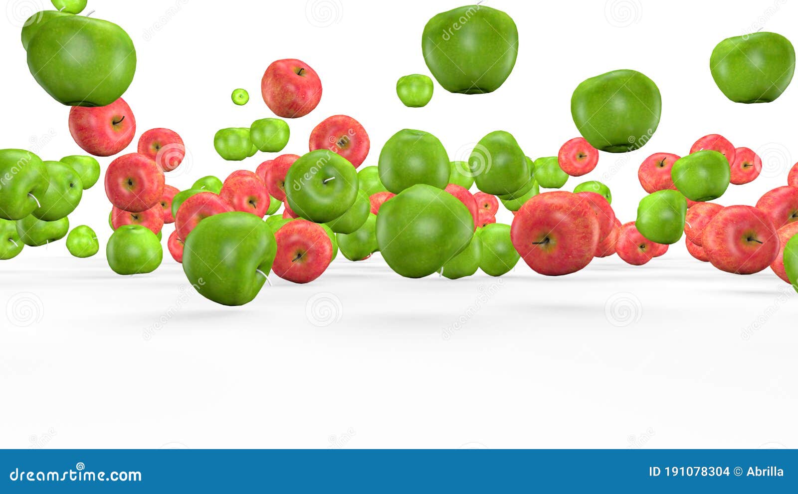 Fruit Mix, Animated Fruit Movement, 3D Rendering Stock Illustration ...