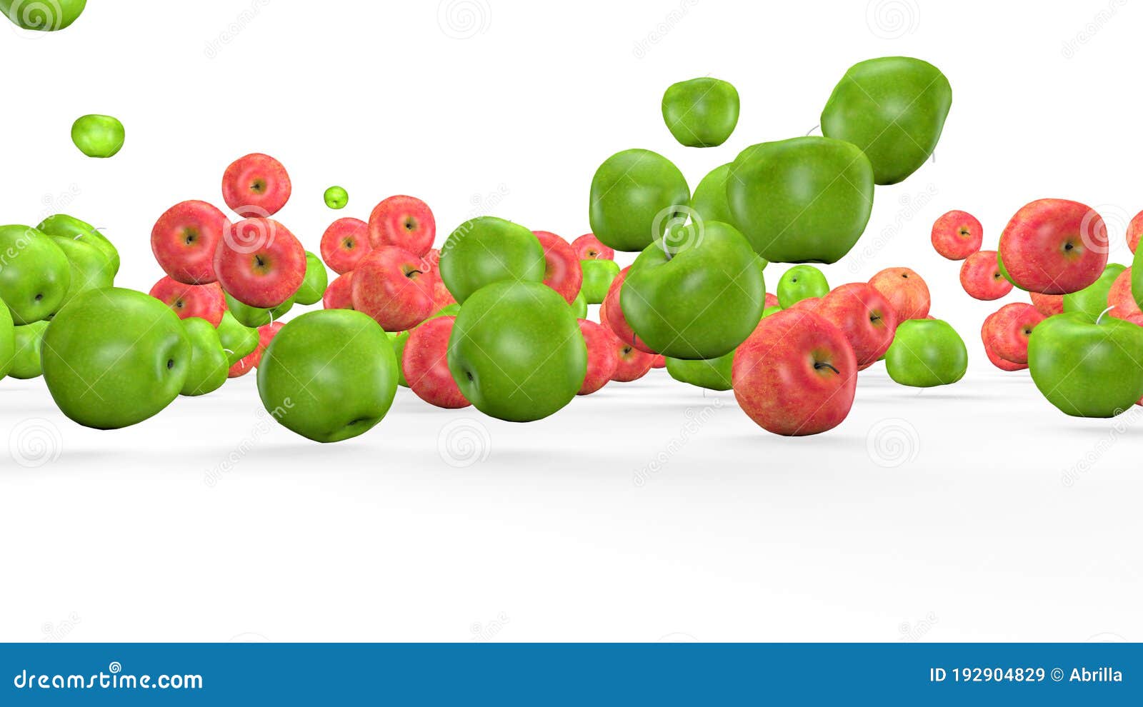 Fruit Mix, Animated Fruit Movement, 3D Rendering Stock Illustration ...