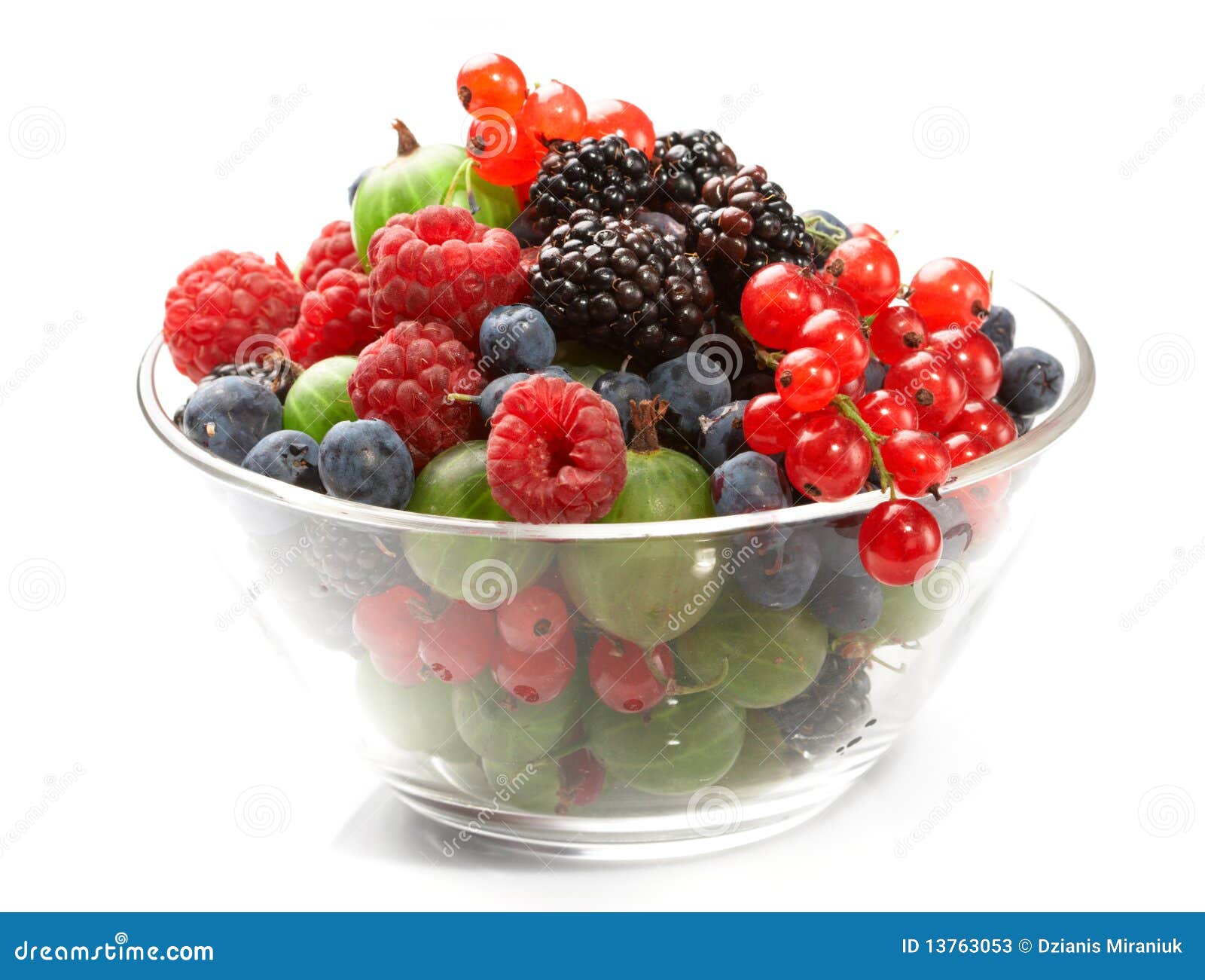 Fruit Mix in the Glass Container Stock Image - Image of berry, dessert ...