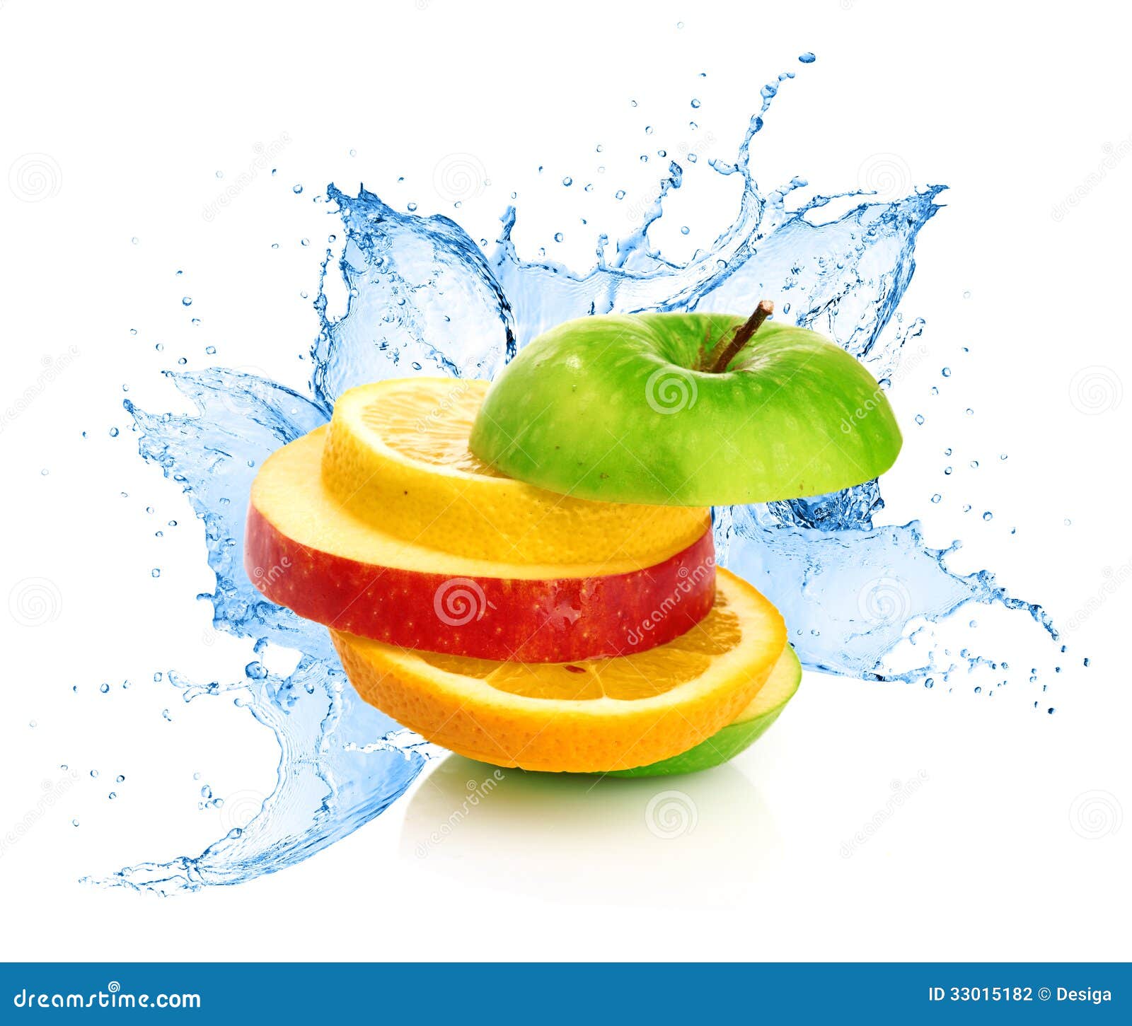 Fruit mix in water splash stock photo. Image of background - 33015182