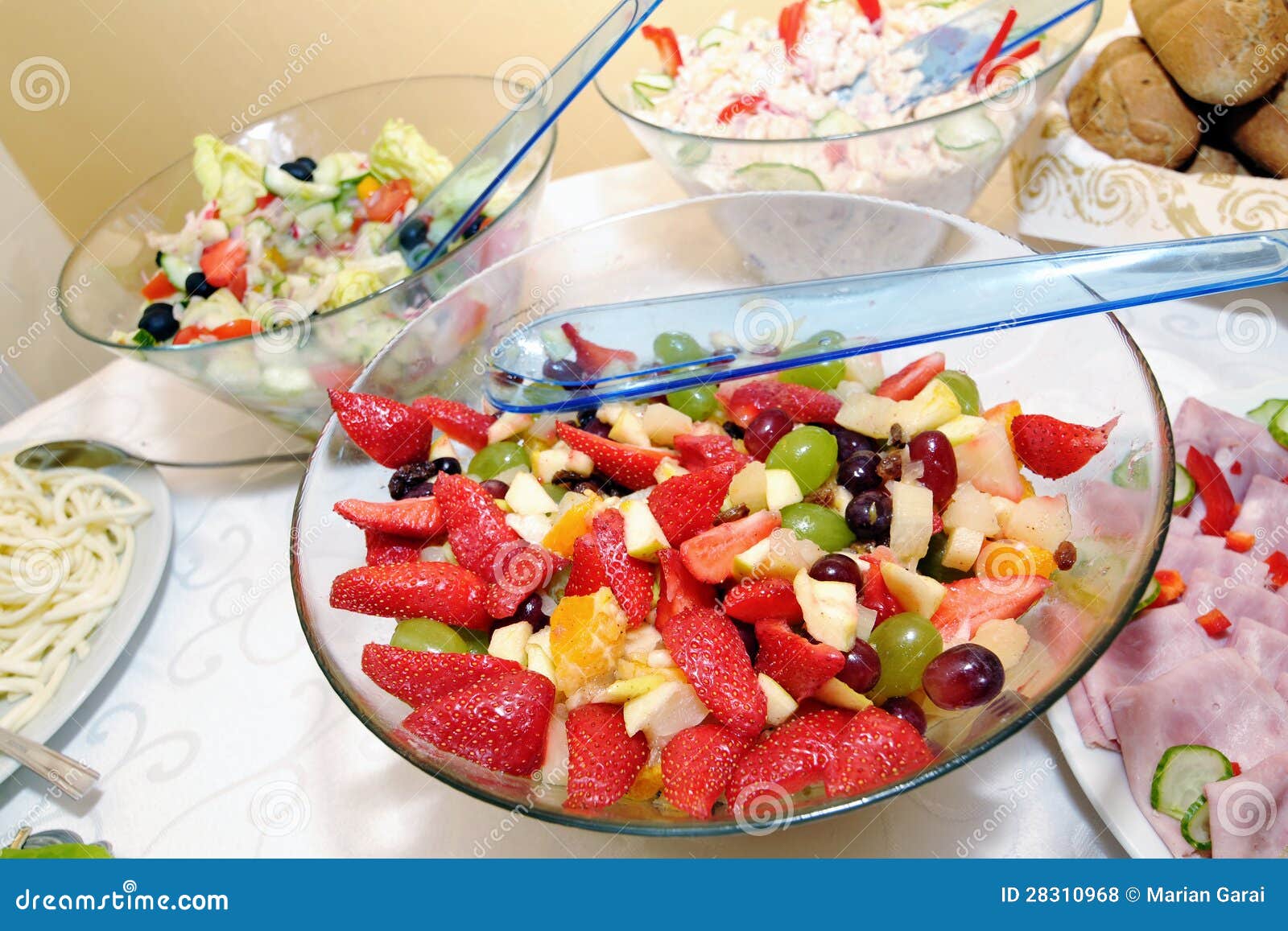 Fruit mixture in a bowl stock photo. Image of organic - 28310968