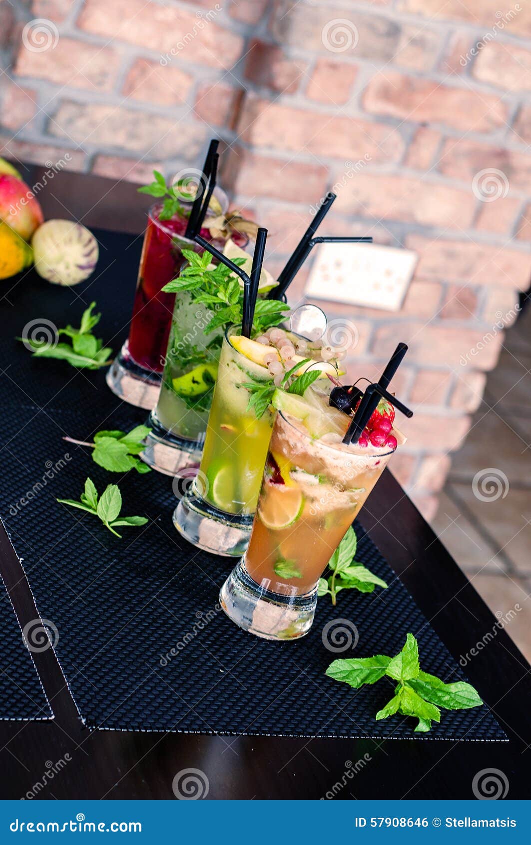 Fruit Mojito stock photo. Image of fresh, colorful, cocktails - 57908646