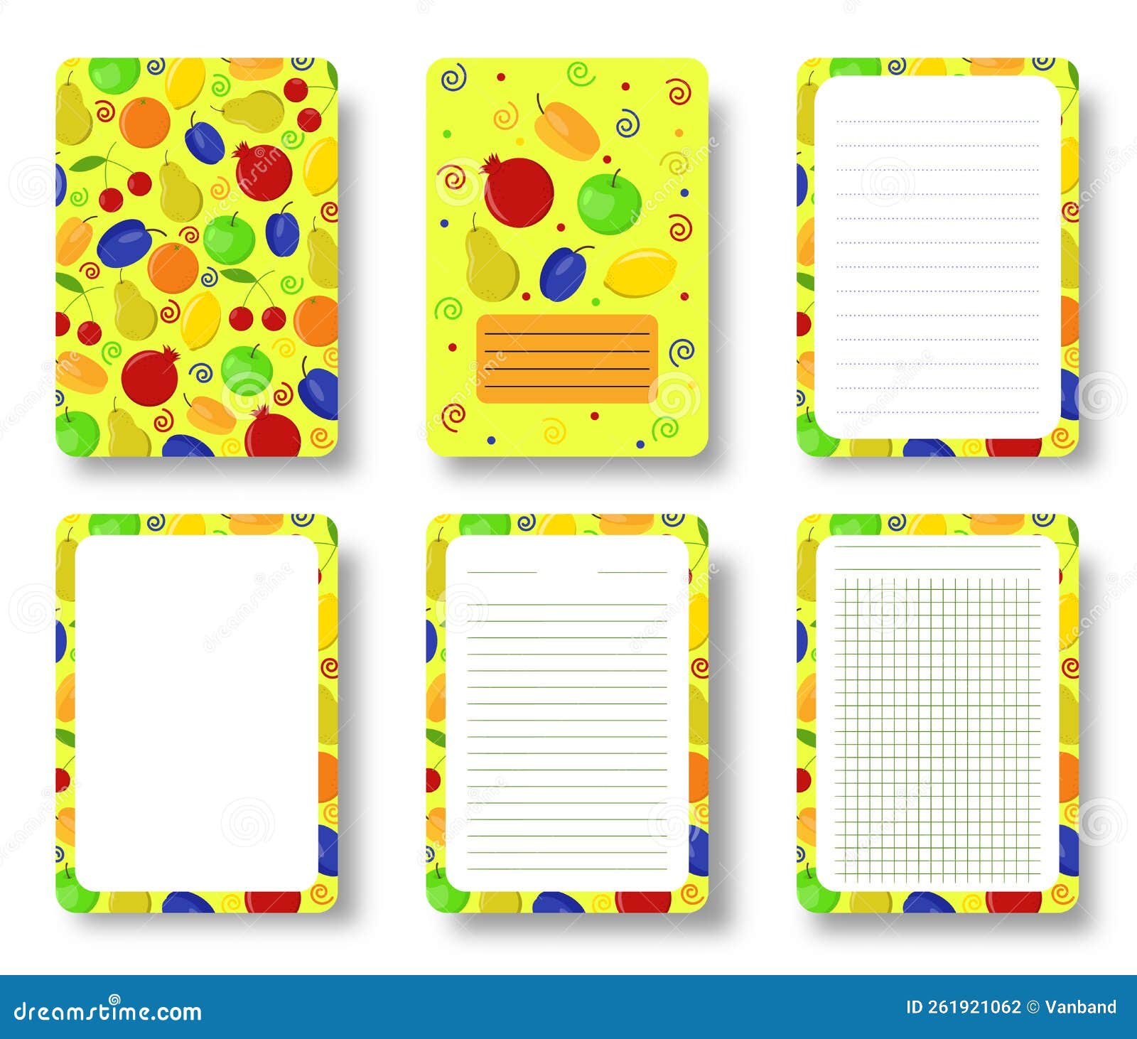 Fruit Notebook Cover Berry Notepad Diary Pattern Stock Vector ...