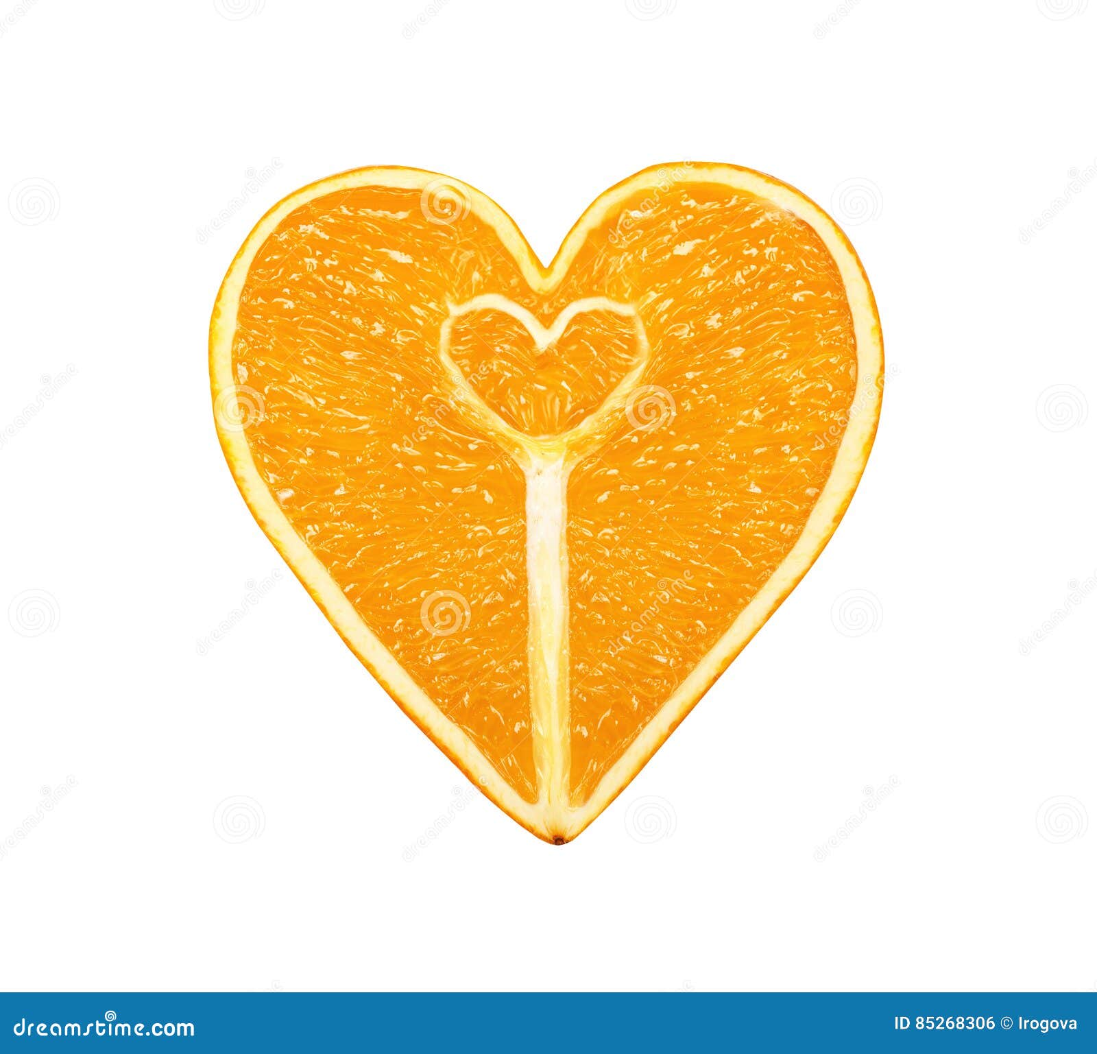 The Fruit a Orange in the Form of Heart Stock Photo - Image of juice ...