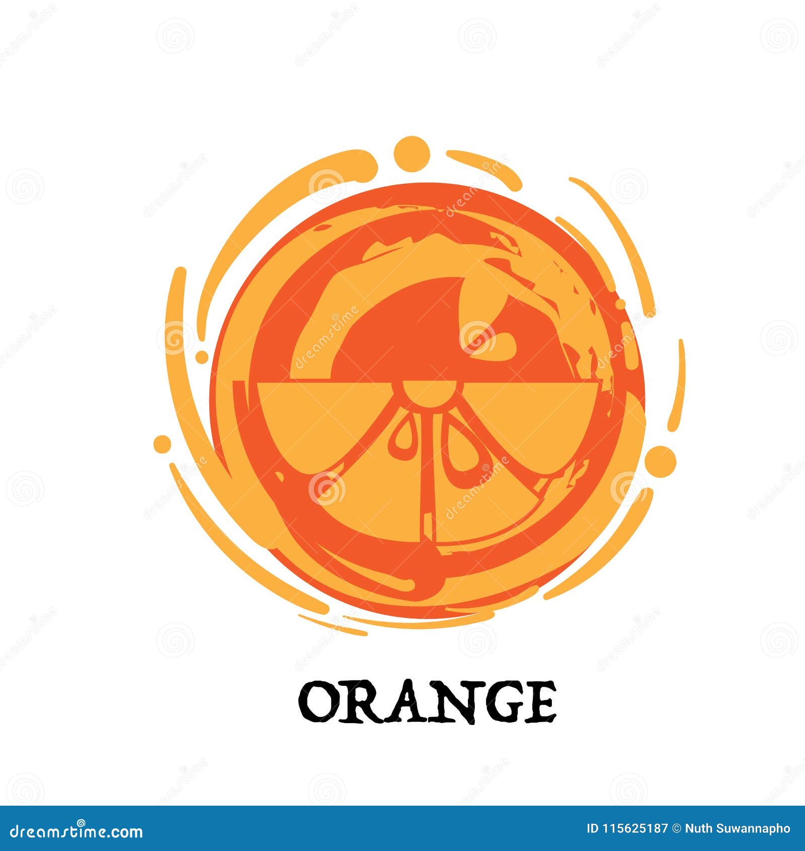 Fruit Orange Graphic Element Design Icon Symbol Stock Vector ...