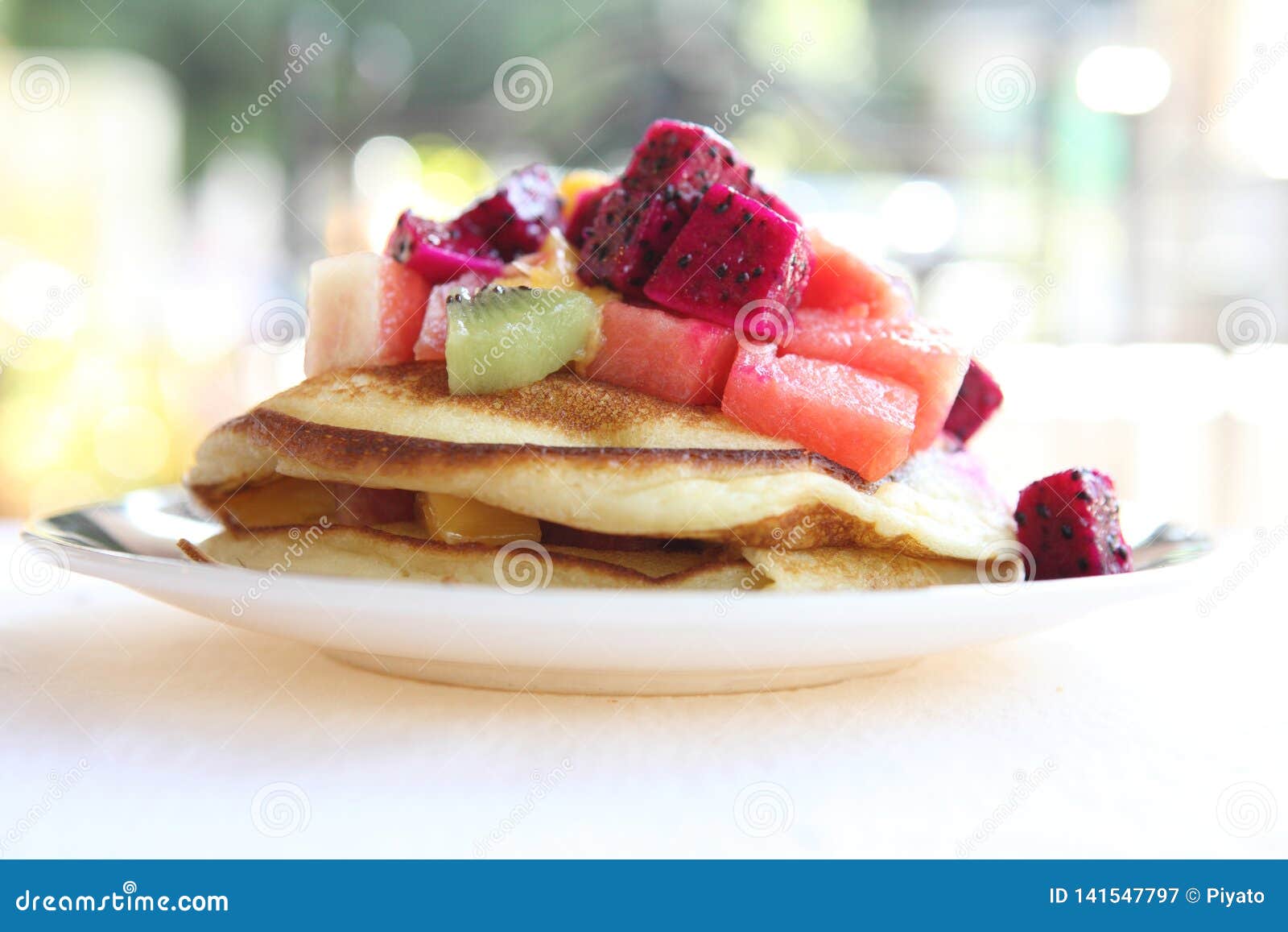Fruit pancake stock image. Image of dish, fruit, isolated - 141547797