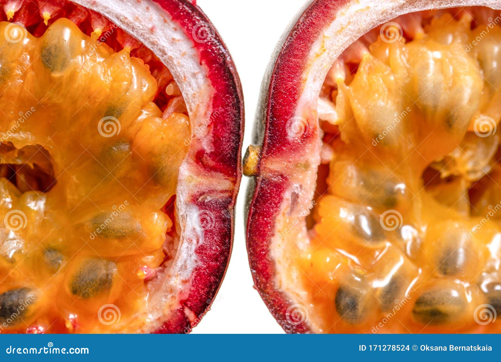 Fruit Passion Fruit with Pulp on a White Background Stock Photo - Image ...