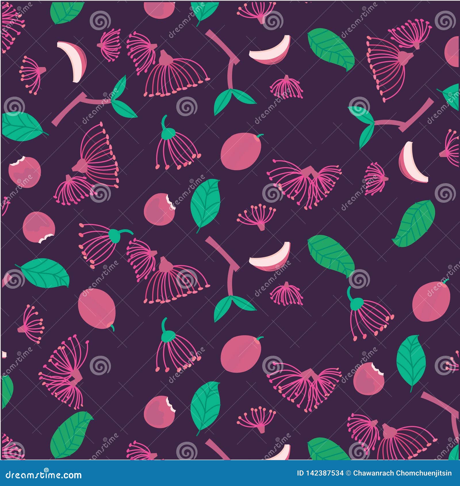 Fruit Pattern Background,flower and Garden Illustration Stock ...