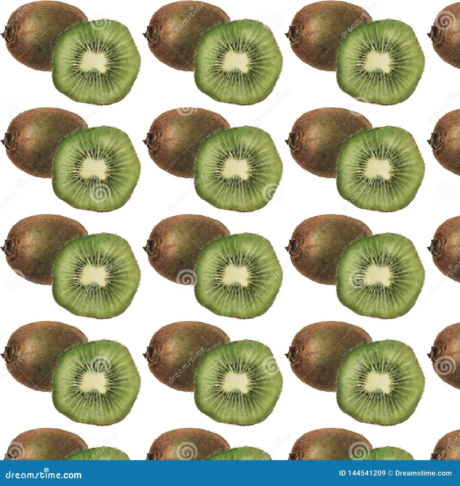 Kiwi and halves pattern stock illustration. Illustration of sweet ...
