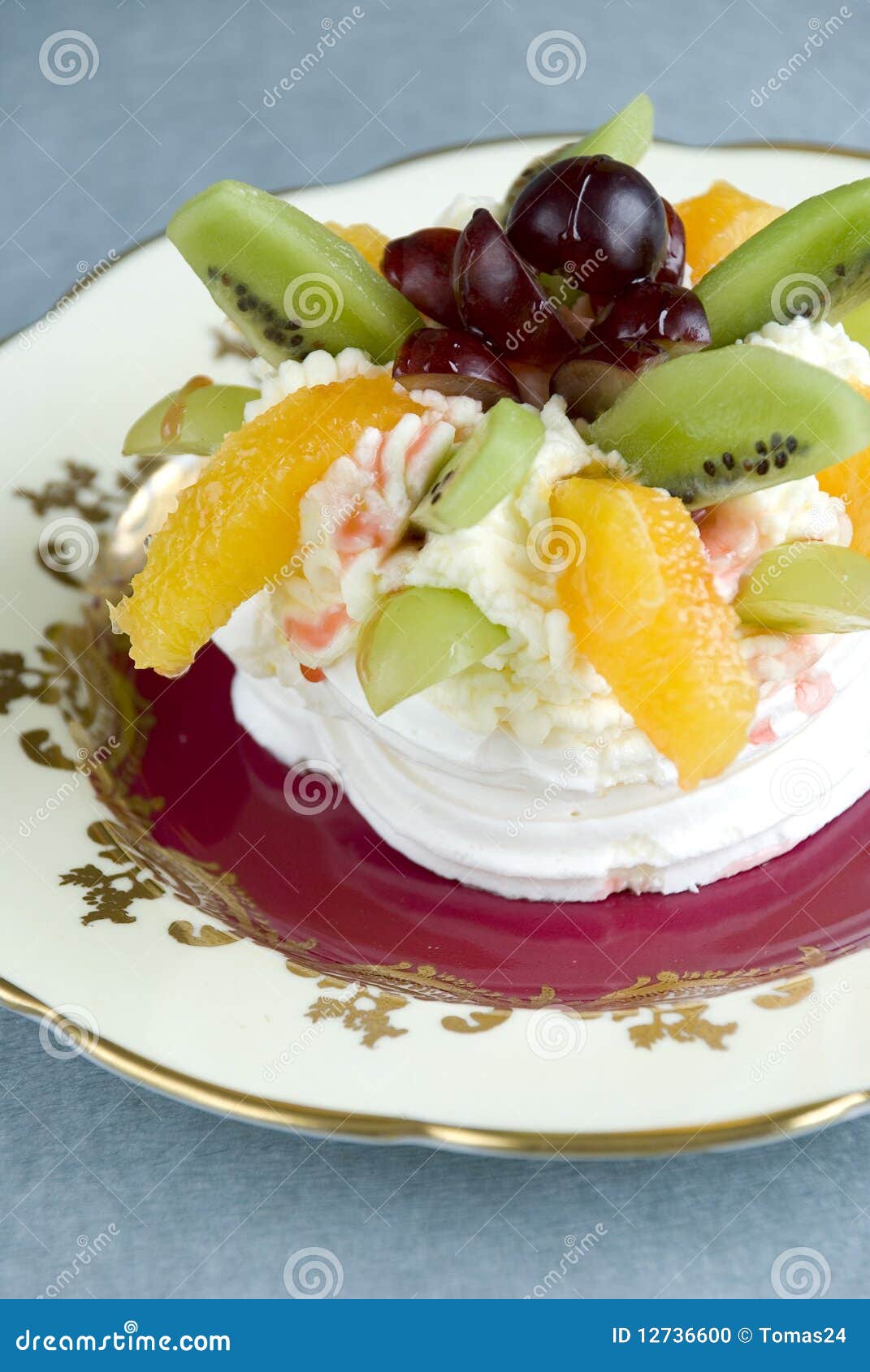 Fruit Pavlova stock photo. Image of tasty, sugar, pudding - 12736600