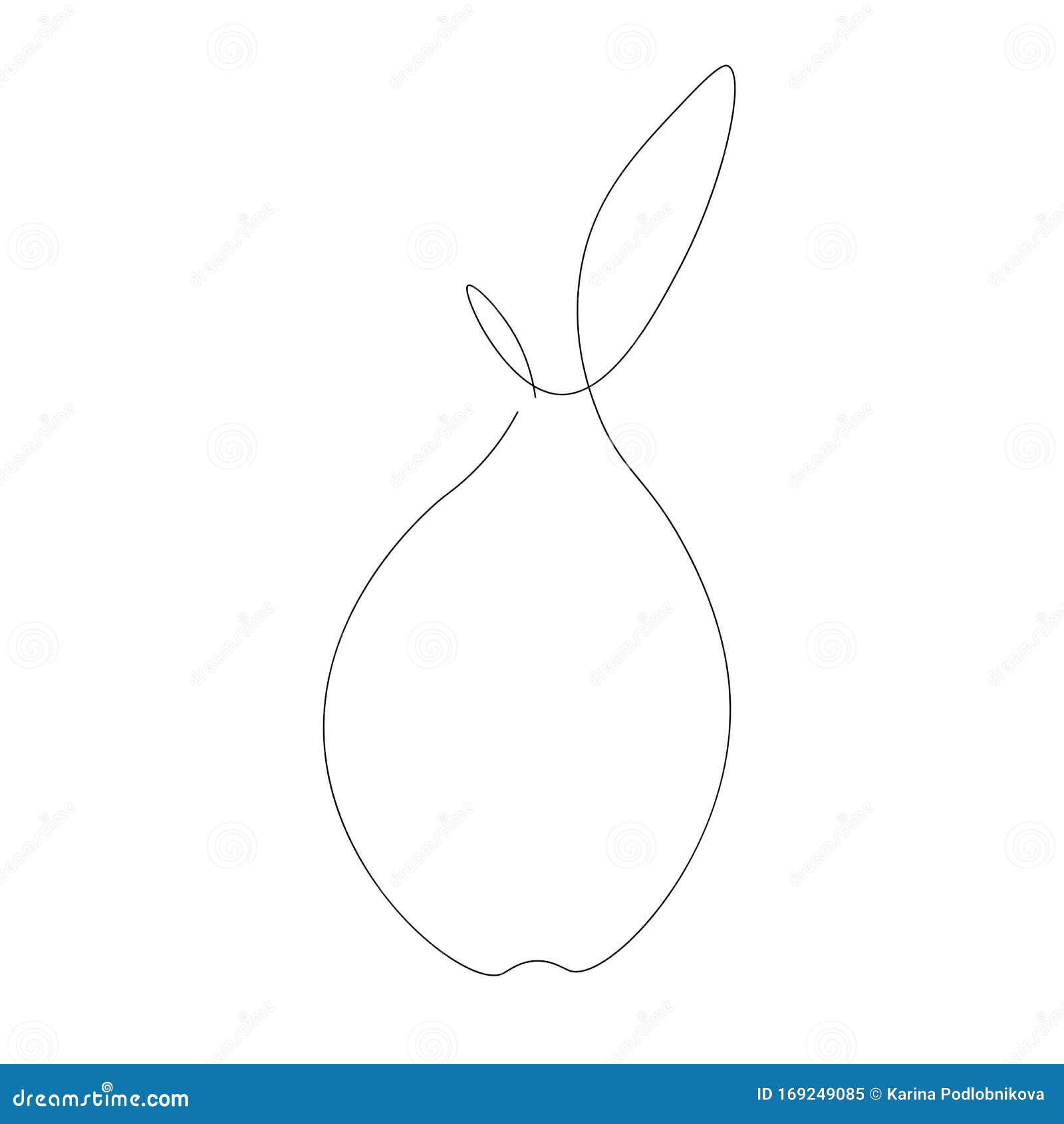 Fruit Pear Line Drawing, Vector Illustration Stock Vector ...