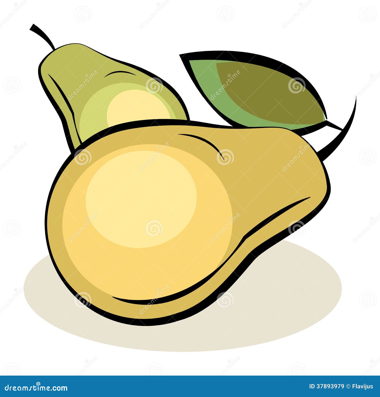 Two Red Pears Vector Illustration | CartoonDealer.com #52487540