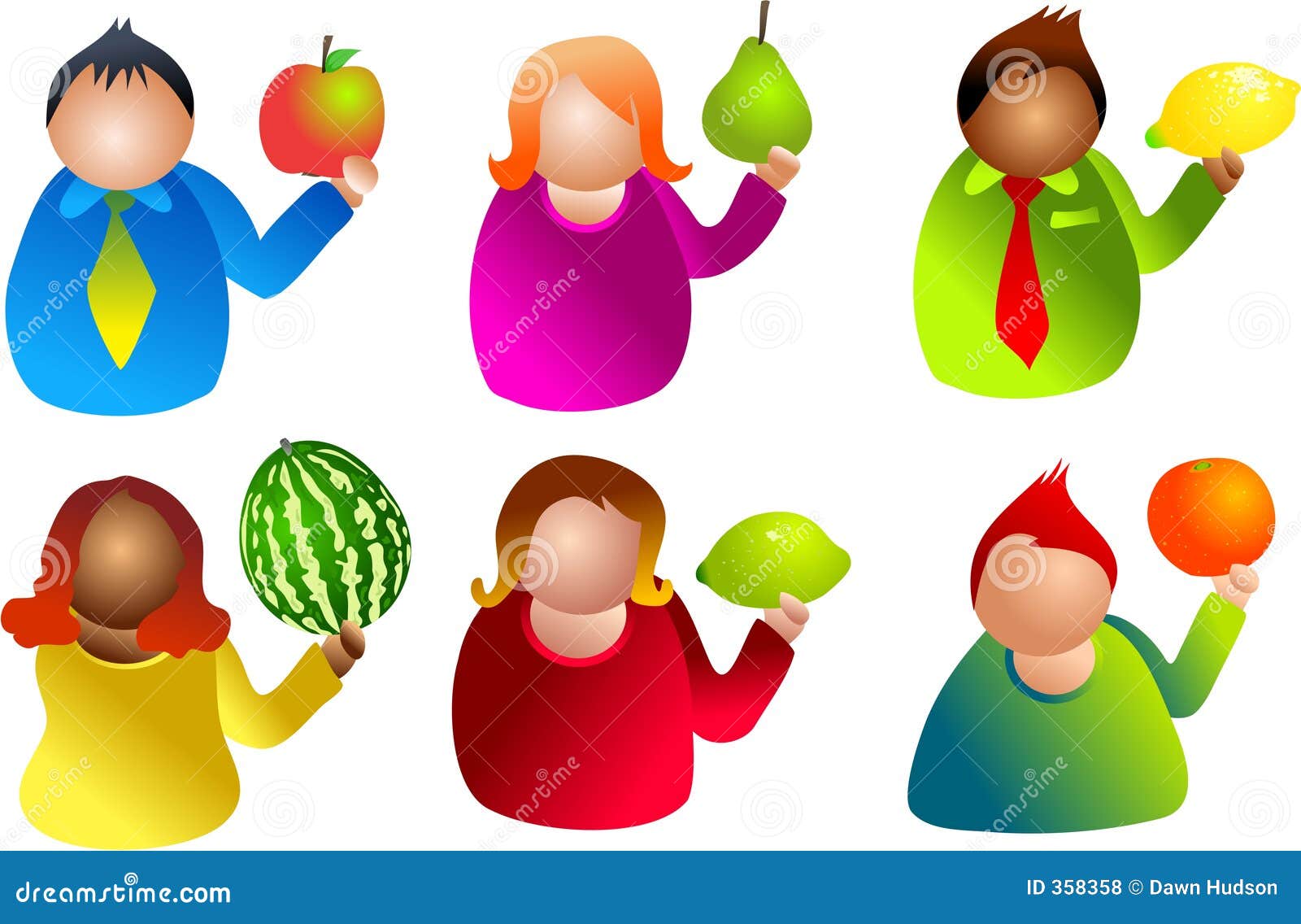 Fruit people stock illustration. Illustration of melon - 358358