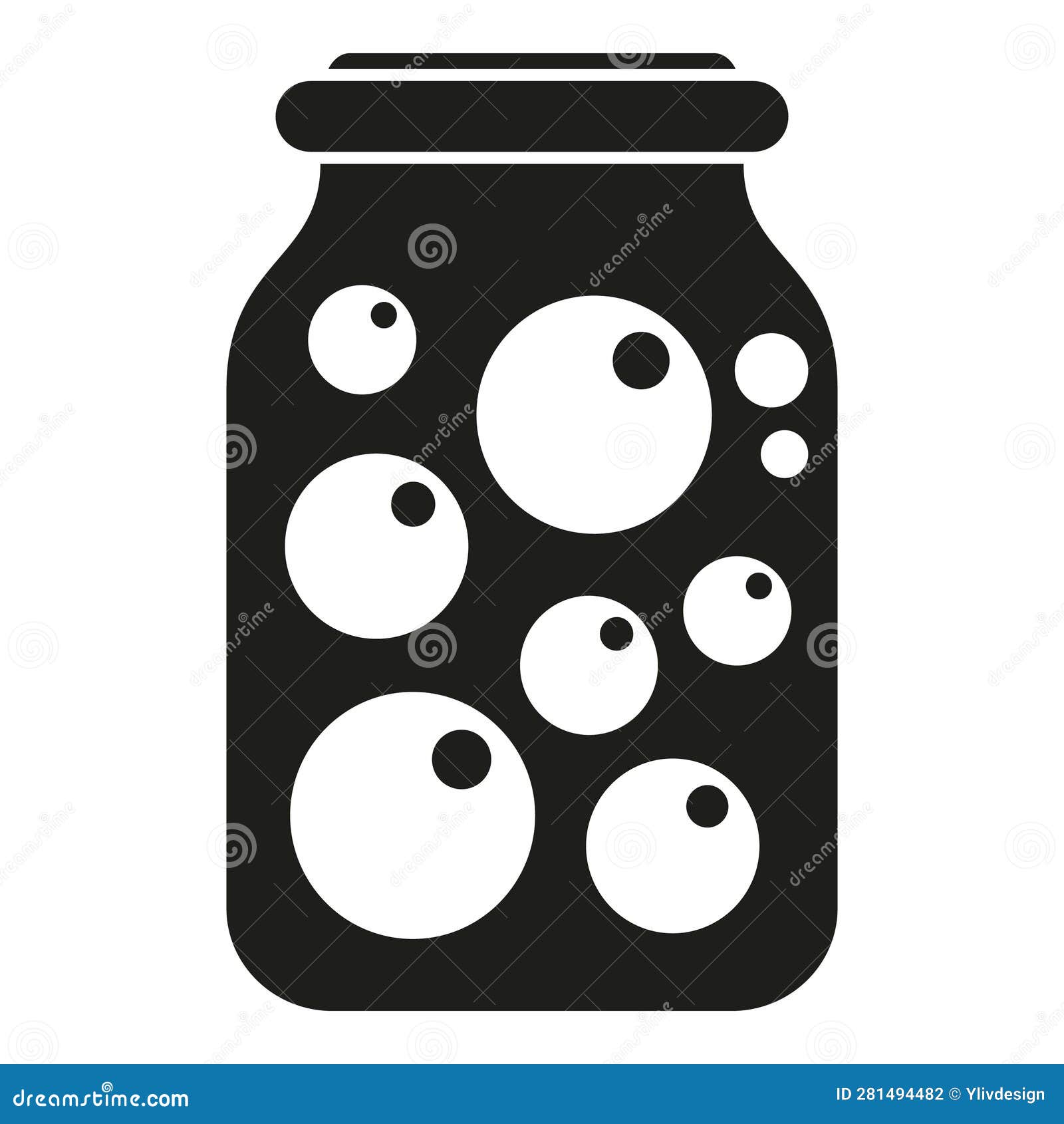 Fruit Pickled Icon Simple Vector. Food Jar Stock Illustration ...