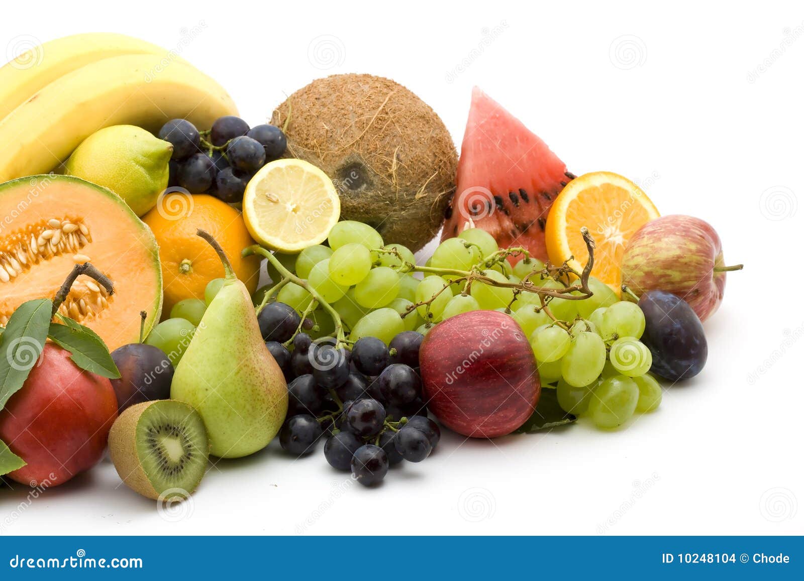 Fruit pile stock photo. Image of slice, grapes, watermelon - 10248104