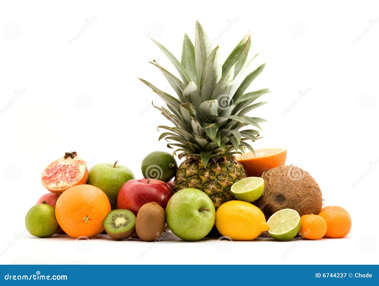 Fruit pile stock image. Image of pineapple, tropic, lime - 6744237