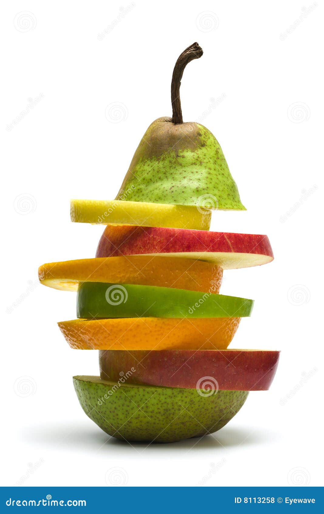 Fruit pile isolated stock photo. Image of lemon, stack - 8113258