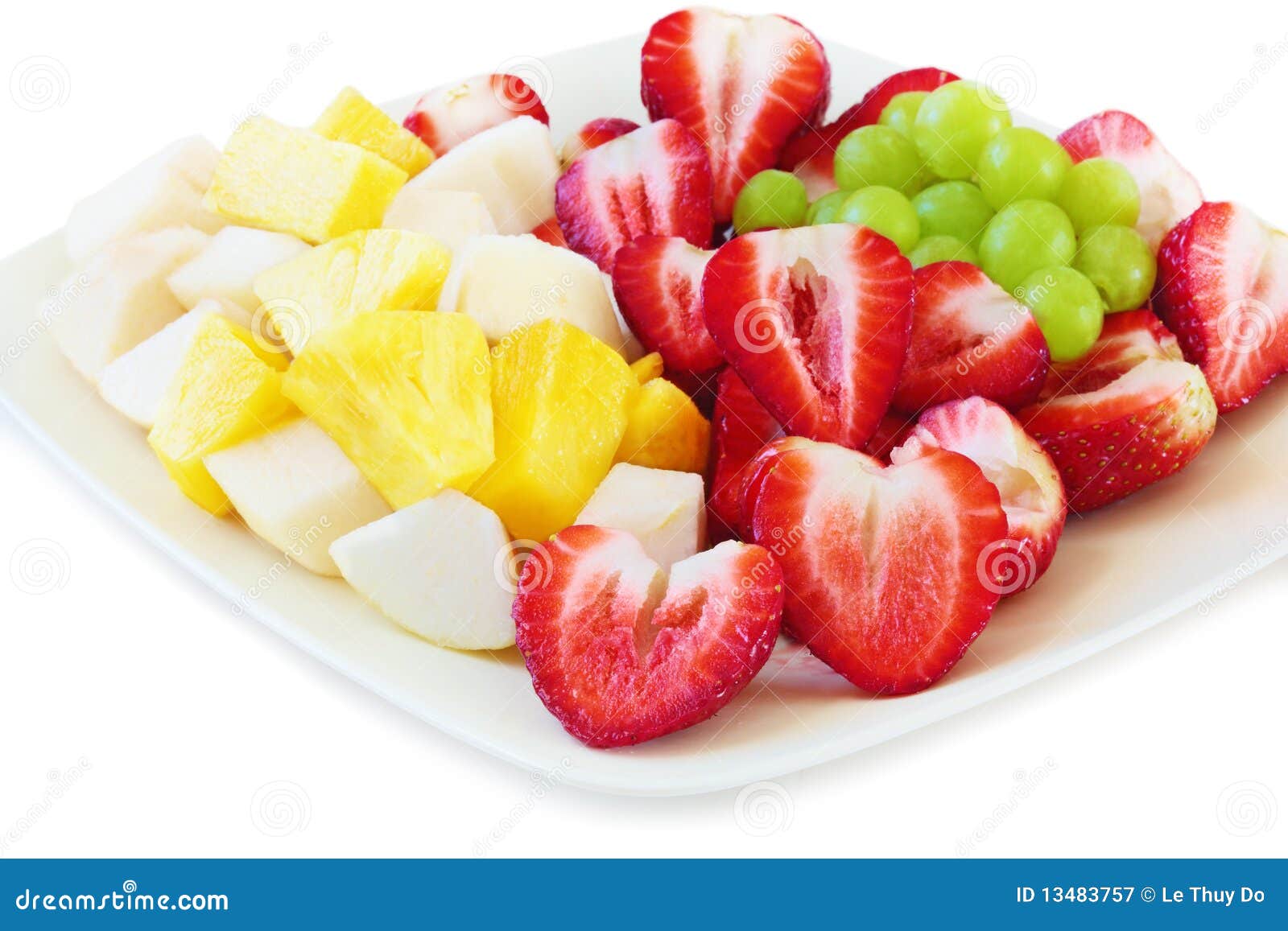 Fruit on Plate stock image. Image of fruit, slice, pineapple - 13483757