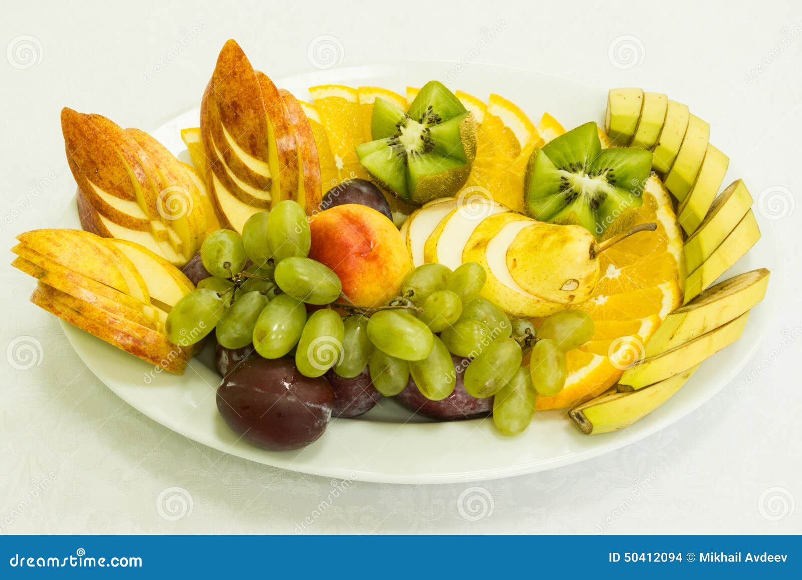 Fruit on plate stock photo. Image of healthy, exotic - 50412094