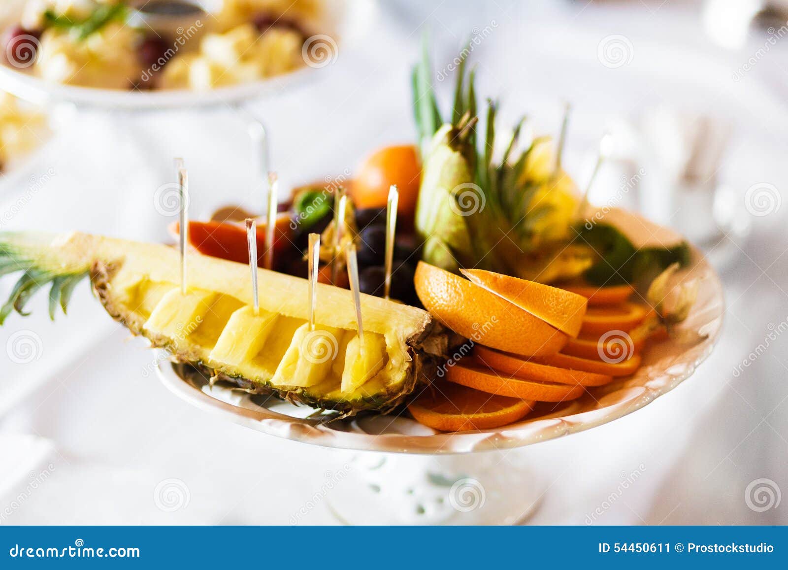 Fruit Platter - Plate with Fruit Assortment Stock Image - Image of ...