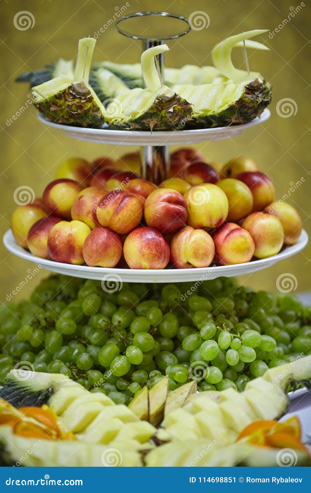 Fruit platter on the table stock image. Image of organic - 114698851