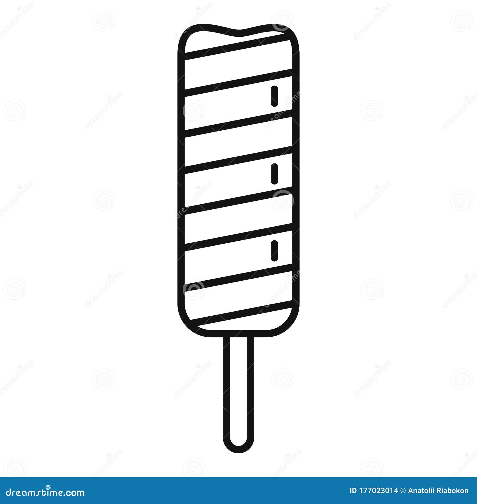 Fruit Popsicle Icon, Outline Style Stock Vector - Illustration of ...