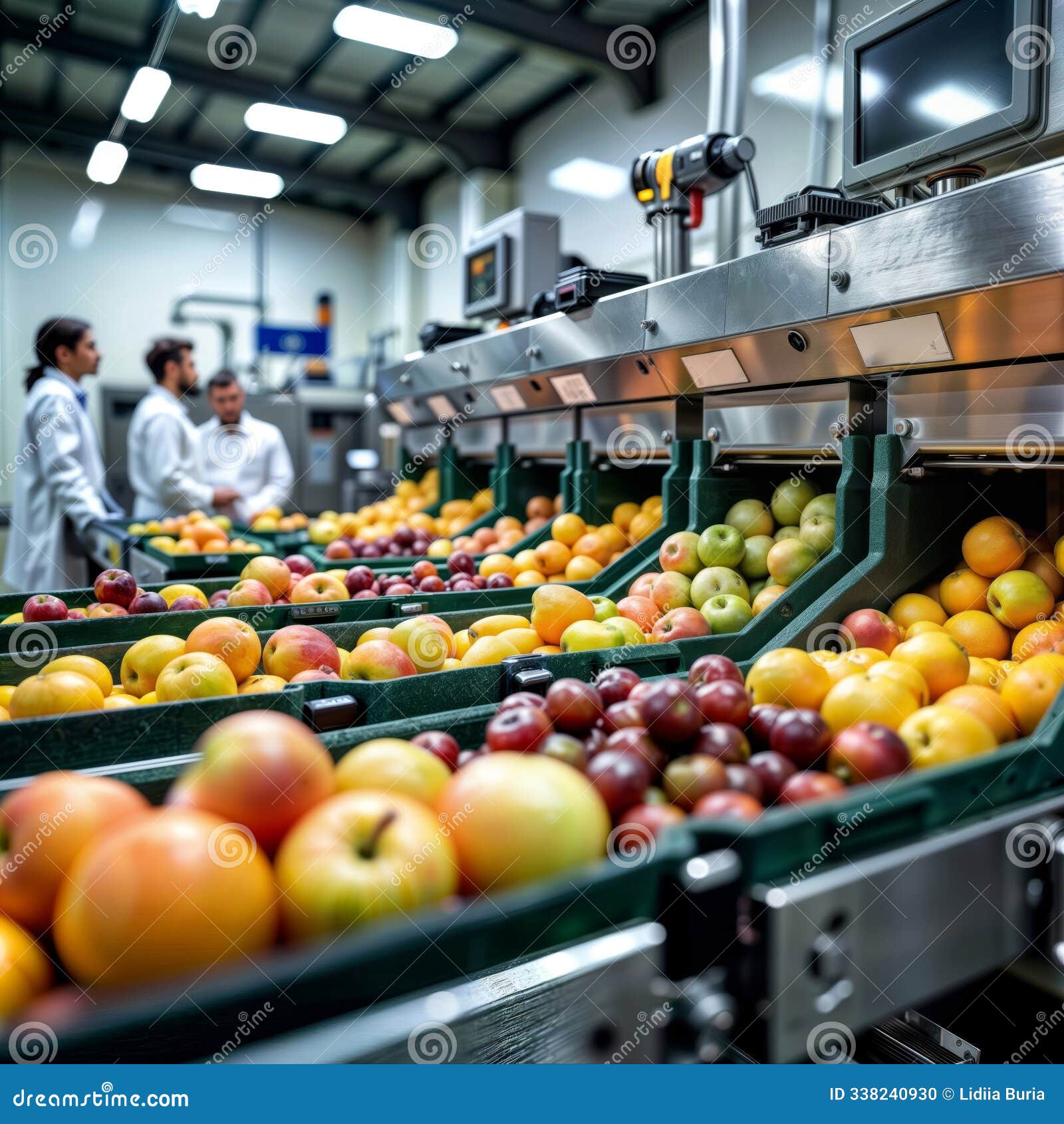 Fruit Sorting: Automated Line in Facility, Generative Ai Stock ...