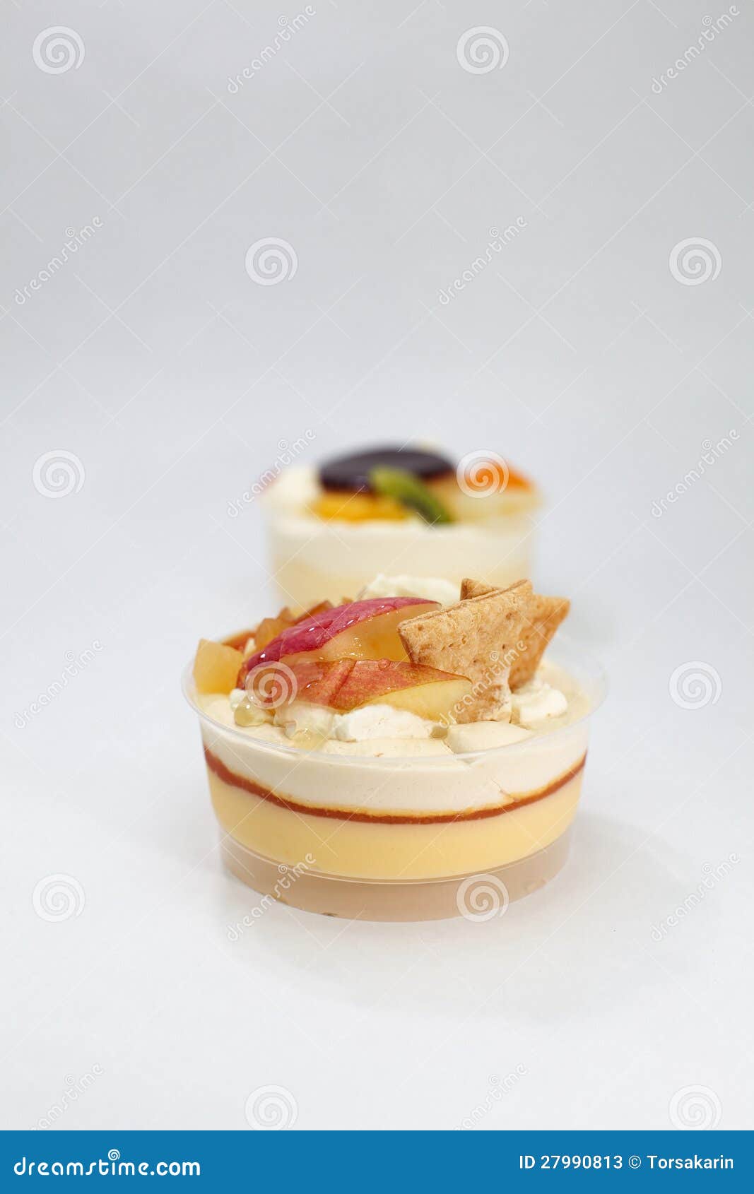 Fruit pudding stock image. Image of delicious, plate - 27990813