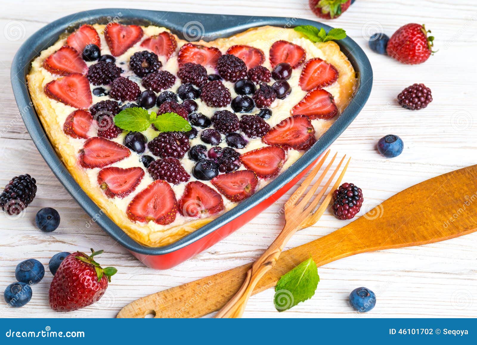 Fruit pudding with berries stock photo. Image of food - 46101702