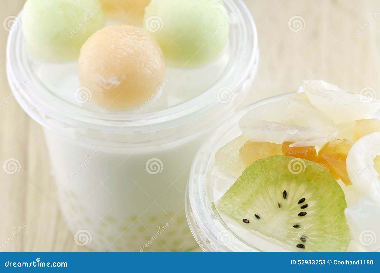 Fruit Pudding in Plastic Cup Stock Image - Image of creamy, vanilla ...