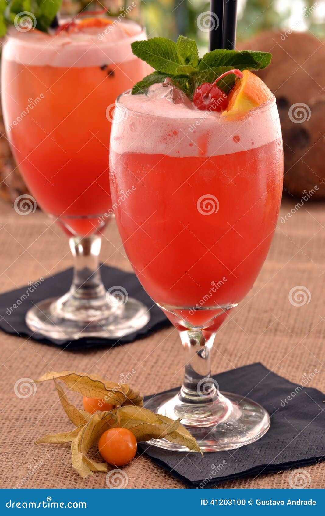 Fruit punch cocktail. stock photo. Image of punch, drink - 41203100