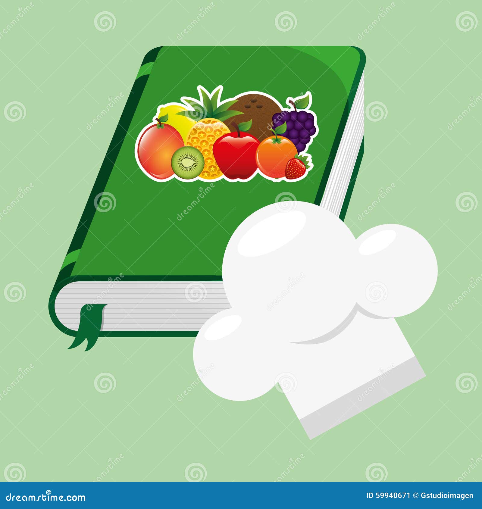 Fruit recipe book stock vector. Illustration of banana - 59940671