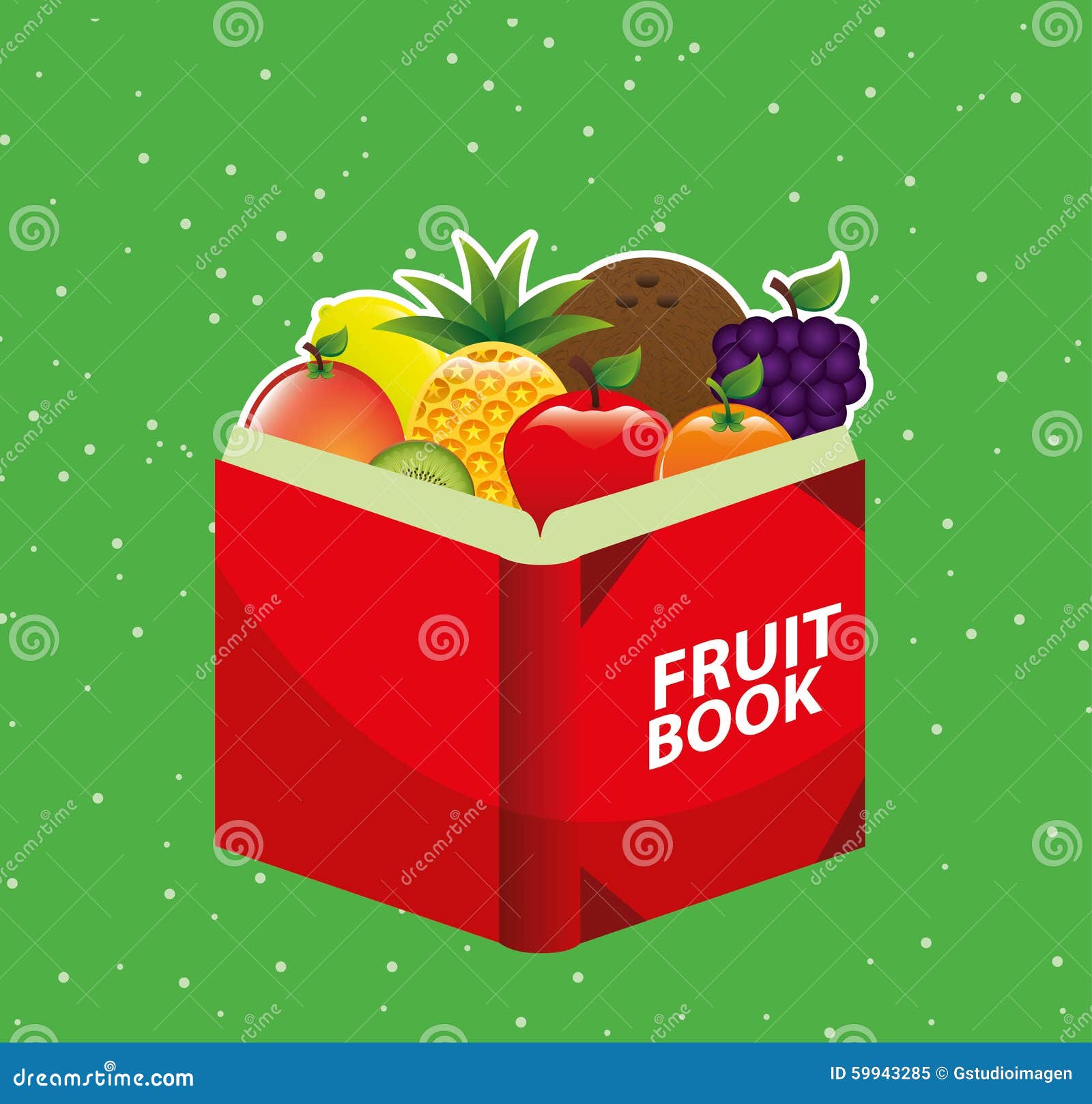 Fruit recipe book stock vector. Illustration of book - 59943285