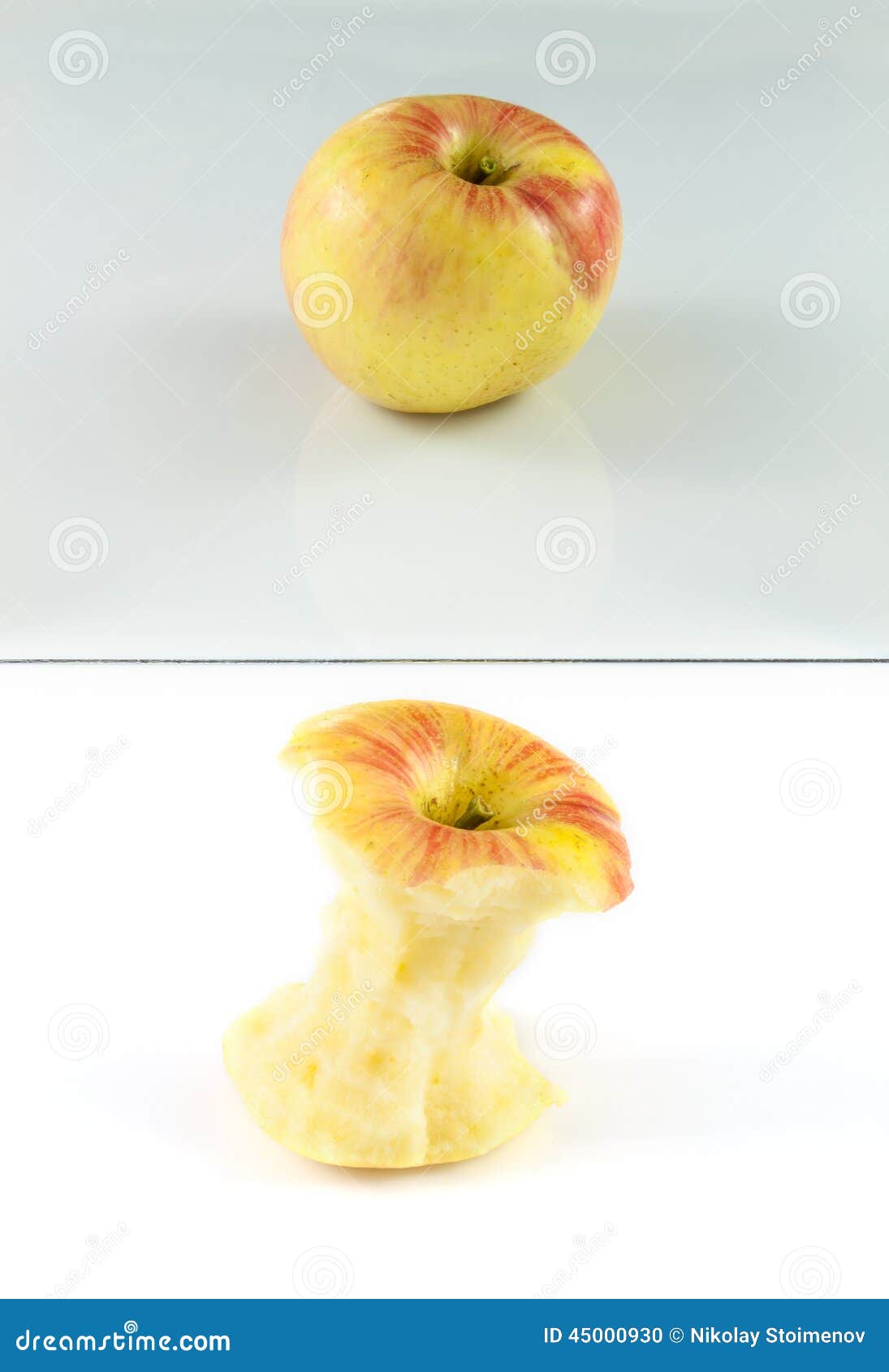 Fruit Reflection in the Mirror Stock Photo - Image of personality ...