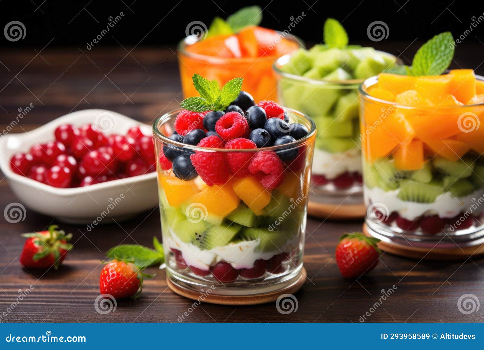 Fruit Salad As a Dessert Alternative Stock Illustration - Illustration ...
