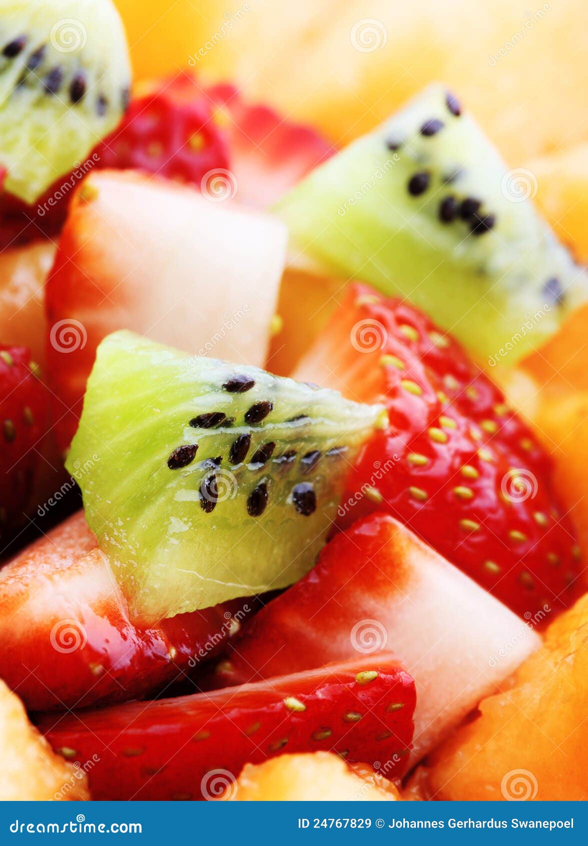 Fruit salad macro stock image. Image of fruit, sweet - 24767829
