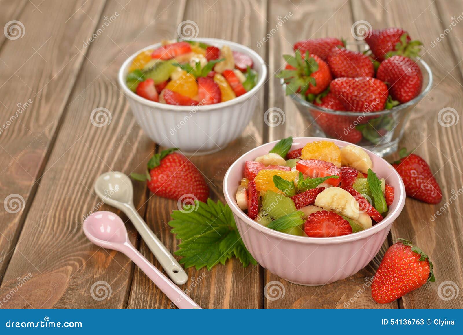 Fruit Salad with Strawberries Stock Image - Image of healthy ...