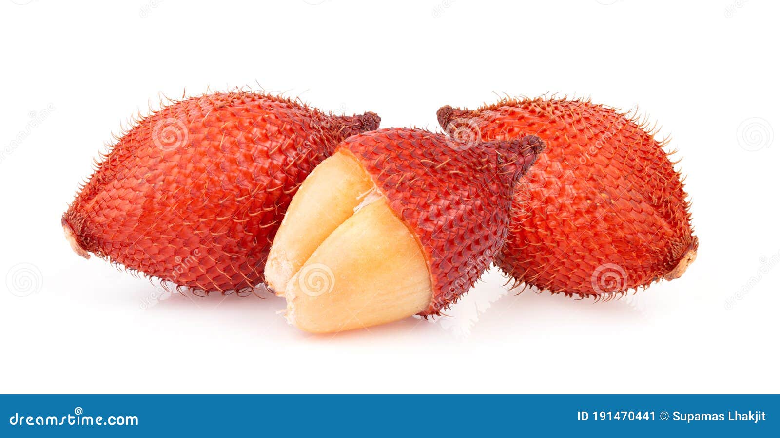 Fruit Salak Isolated on White Background Stock Image - Image of exotic ...