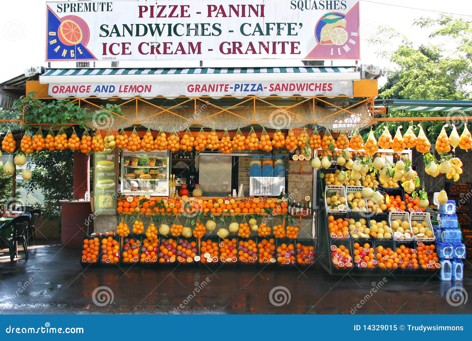 Fruit and Sandwich Stand, Southern Italy Stock Image - Image of ...