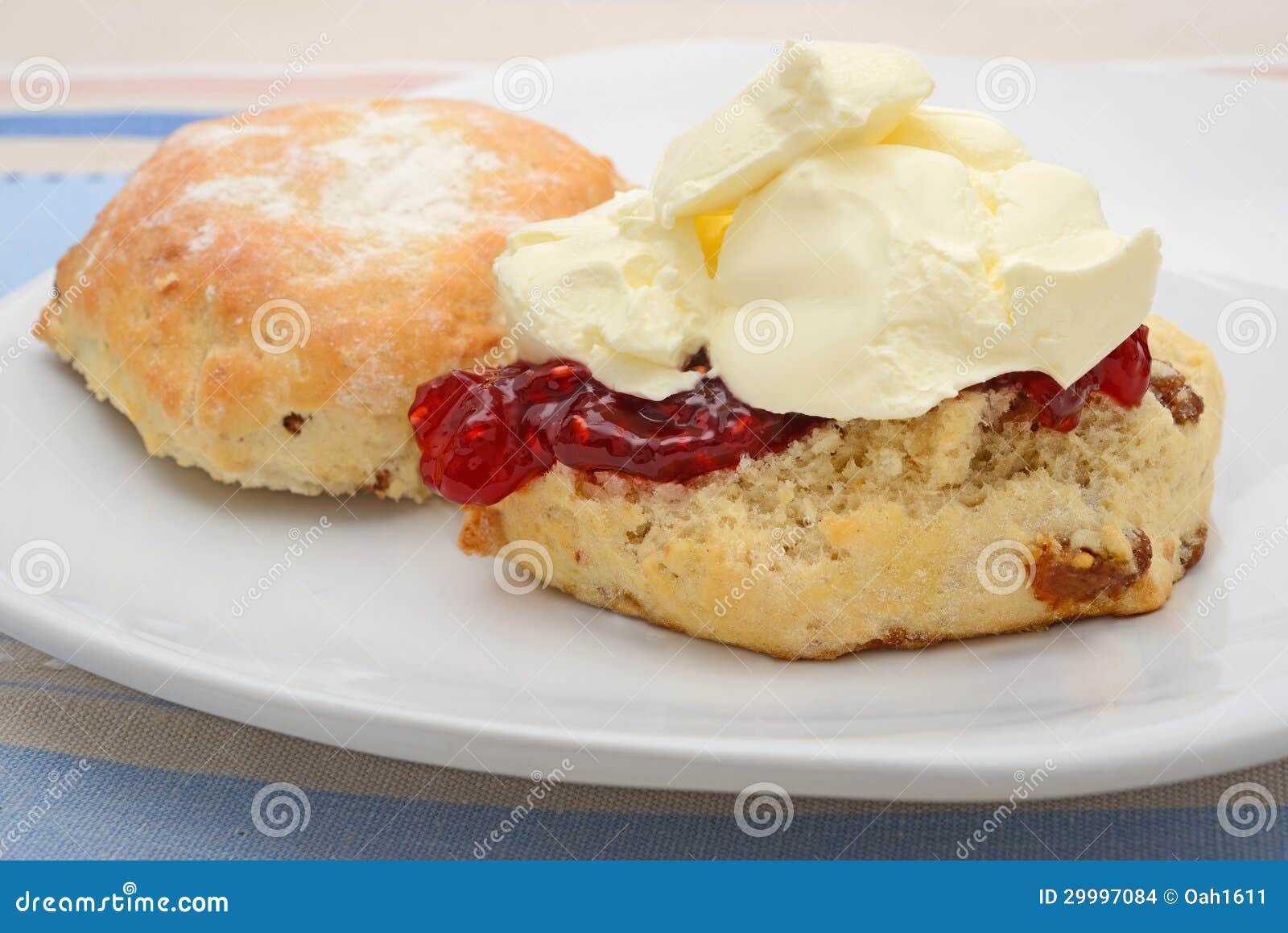 Fruit scone on plate stock photo. Image of bake, lunch - 29997084