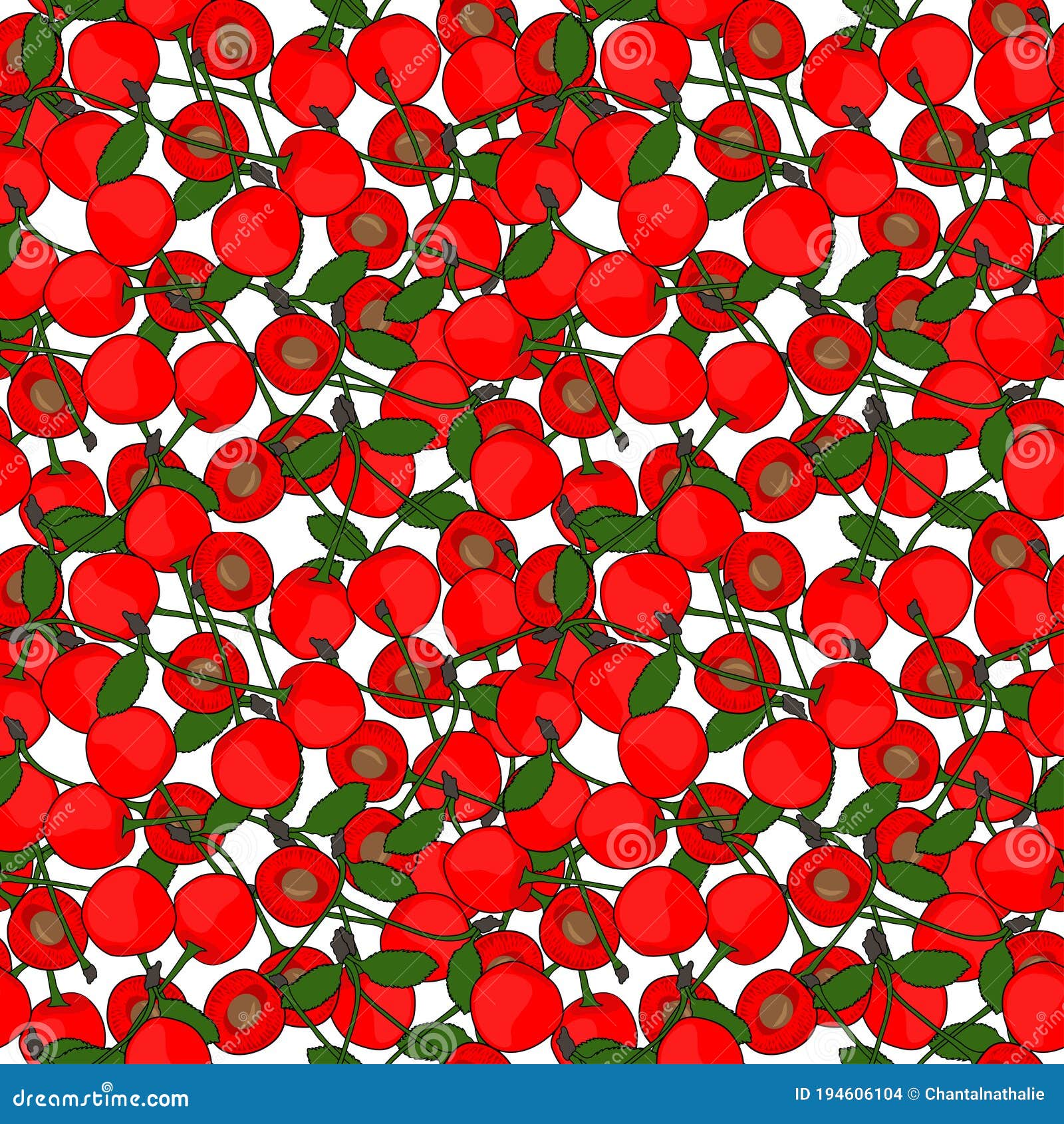 Fruit seamless pattern stock vector. Illustration of fruit - 194606104