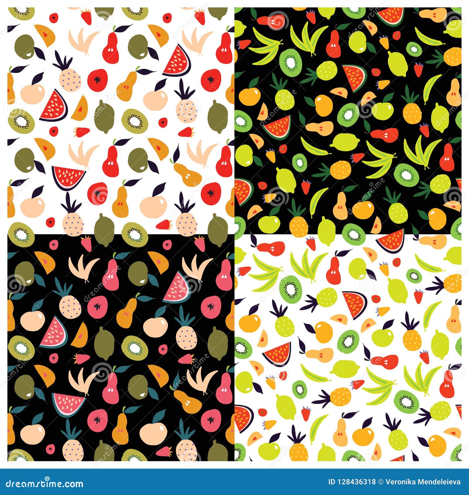 Fruit Seamless Pattern. Modern Background Stock Vector - Illustration ...