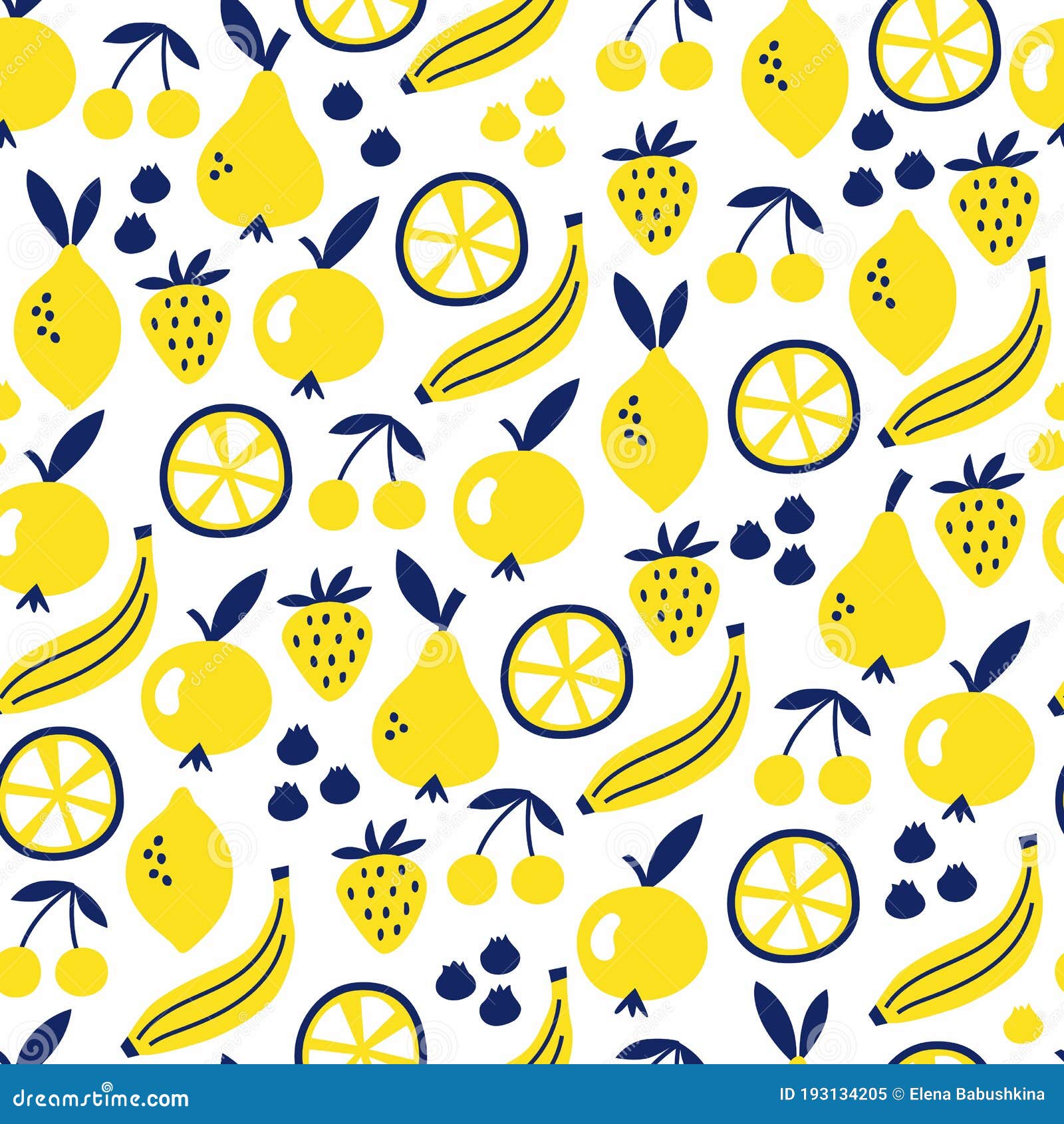Fruit Seamless Pattern. Vector Illustration Stock Vector - Illustration ...