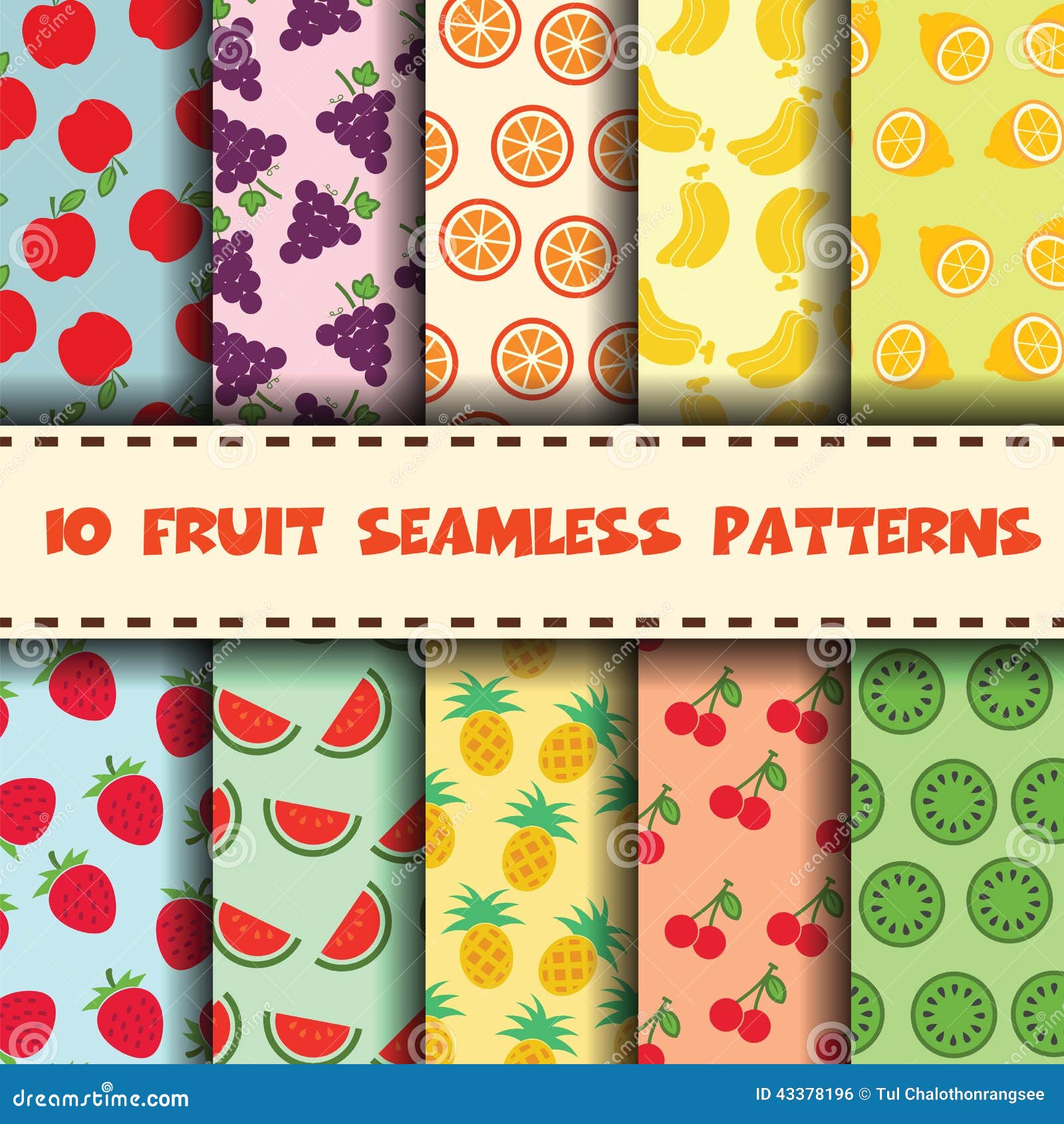 Fruit seamless stock vector. Illustration of pineapple - 43378196