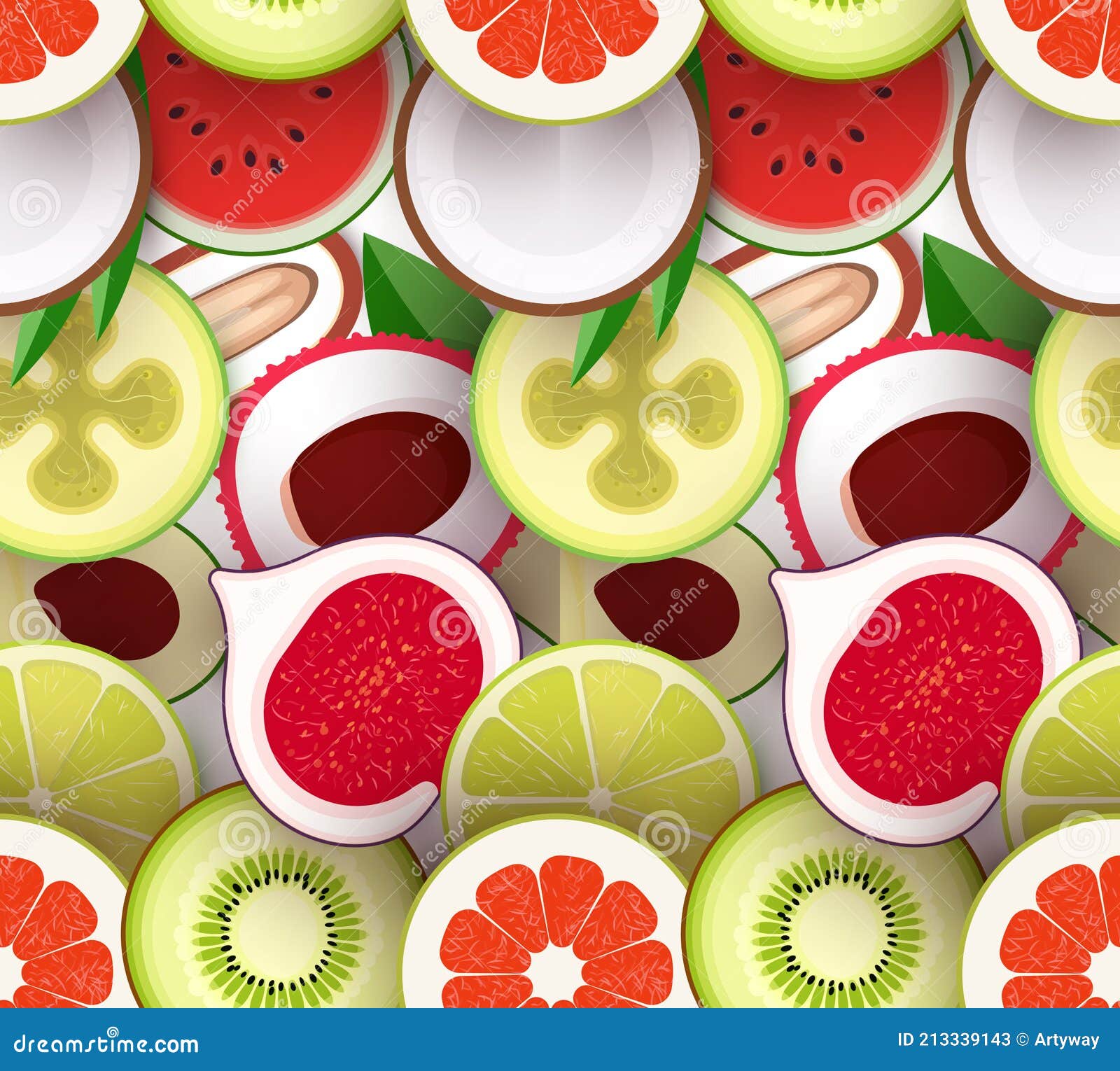 Fruit Seamless Texture. Pattern with Pieces of Fruit. Texture for ...
