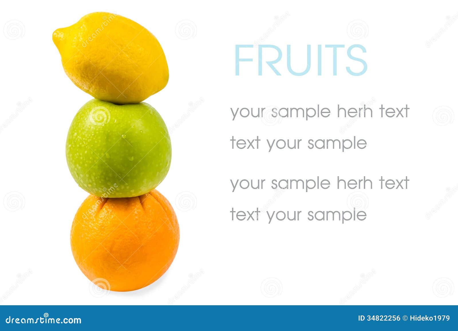 Fruit set in a row. stock photo. Image of healthy, close - 34822256