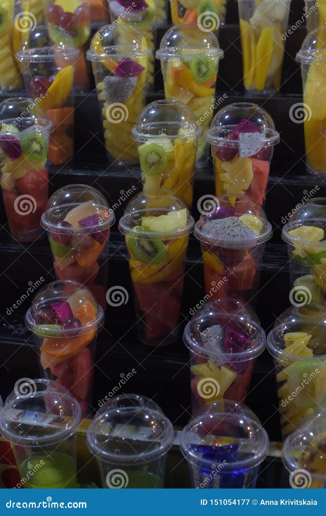 Fruit for Shakes in Plastic Stock Image - Image of plastic, paper ...