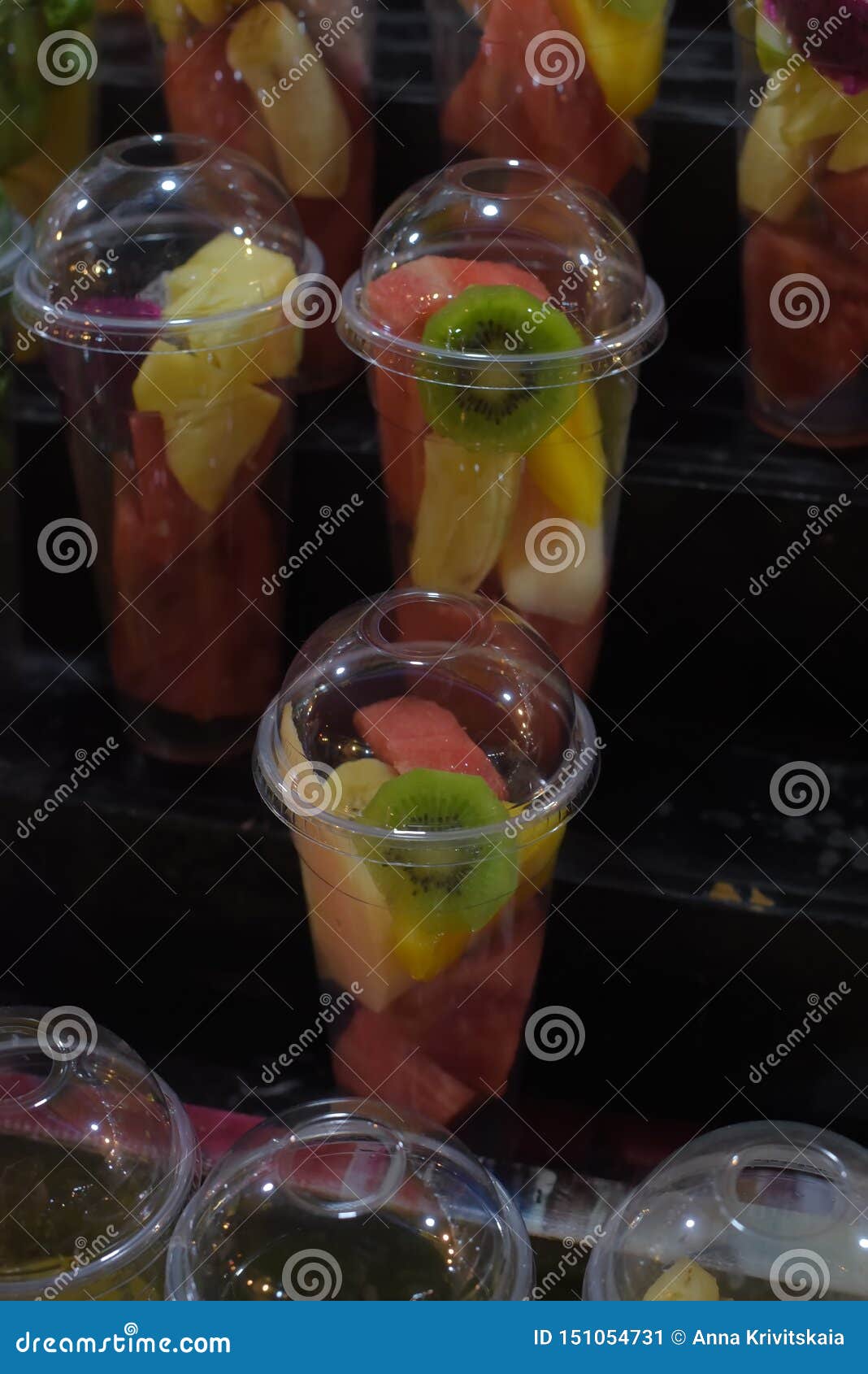 Fruit for Shakes in Plastic Stock Image - Image of background, healthy ...