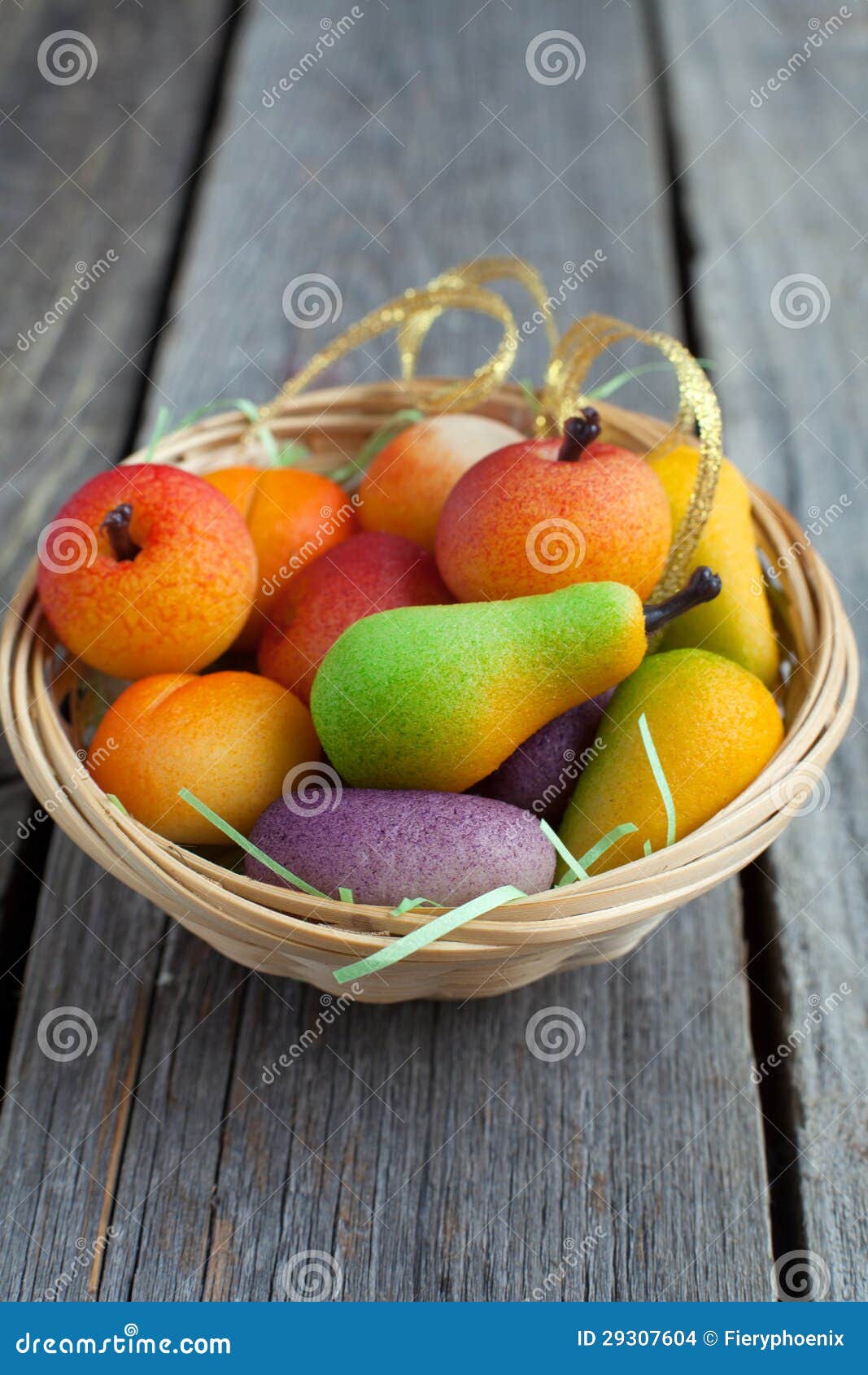 Fruit Shaped Candies in Macro Image of Marzipan Sweets in a Bask Stock ...