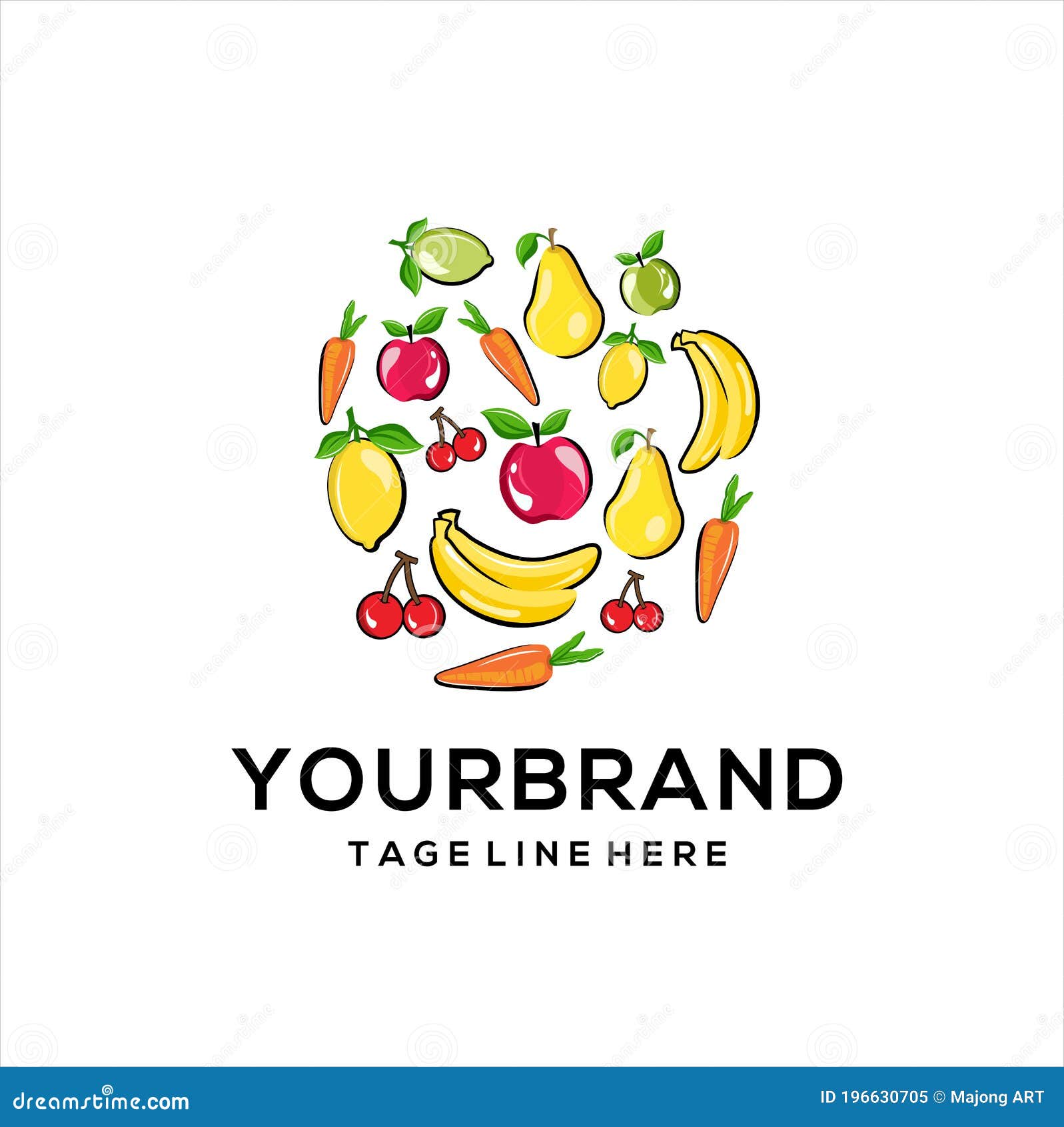 Fruit Shop Logo Template Designs Stock Vector - Illustration of ...